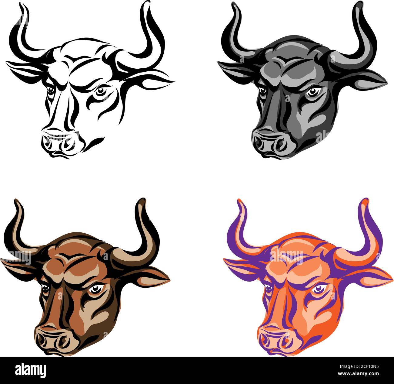 Bull farm Stock Vector Images - Alamy