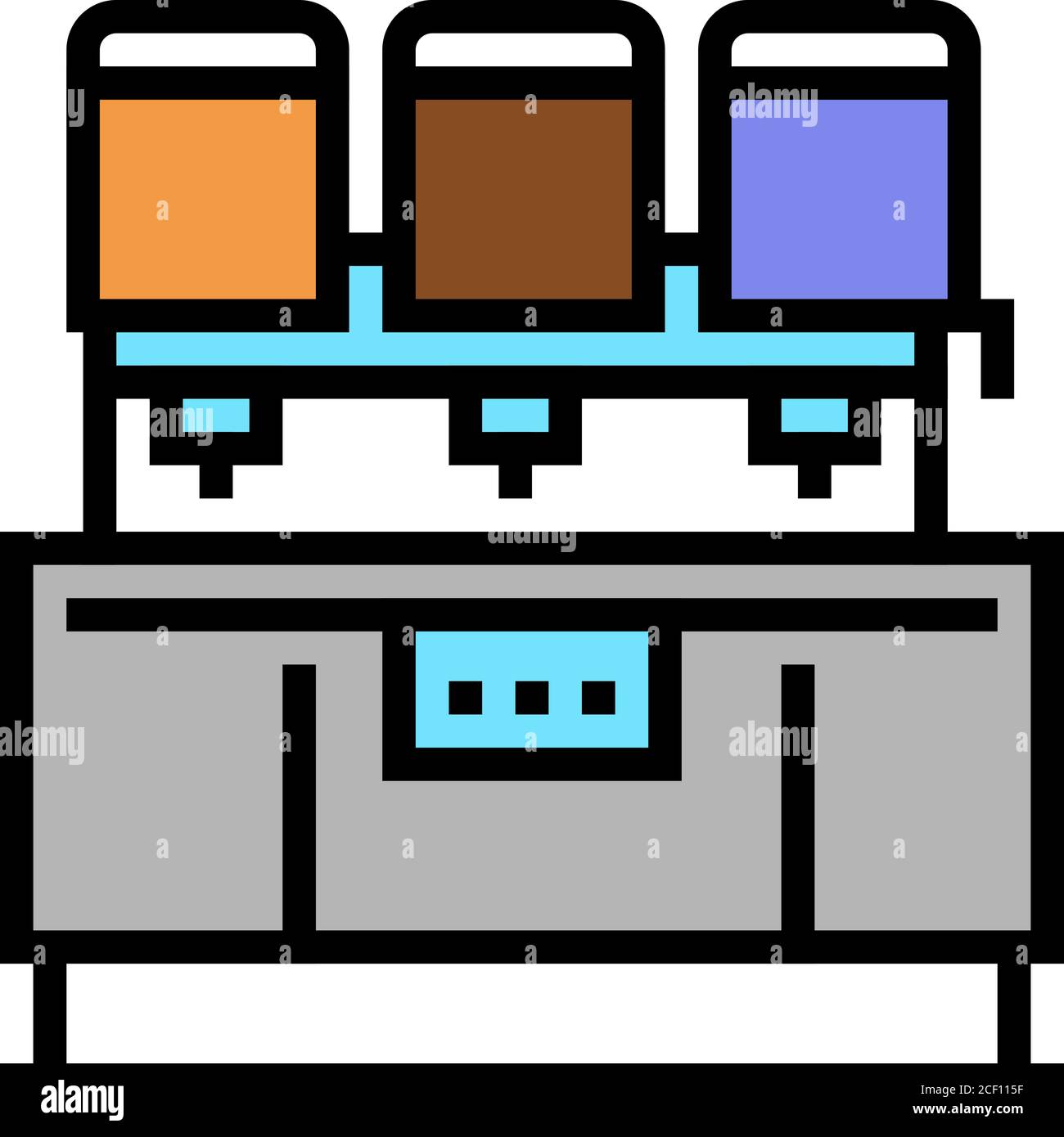 chocolate filling machine color icon vector illustration Stock Vector ...