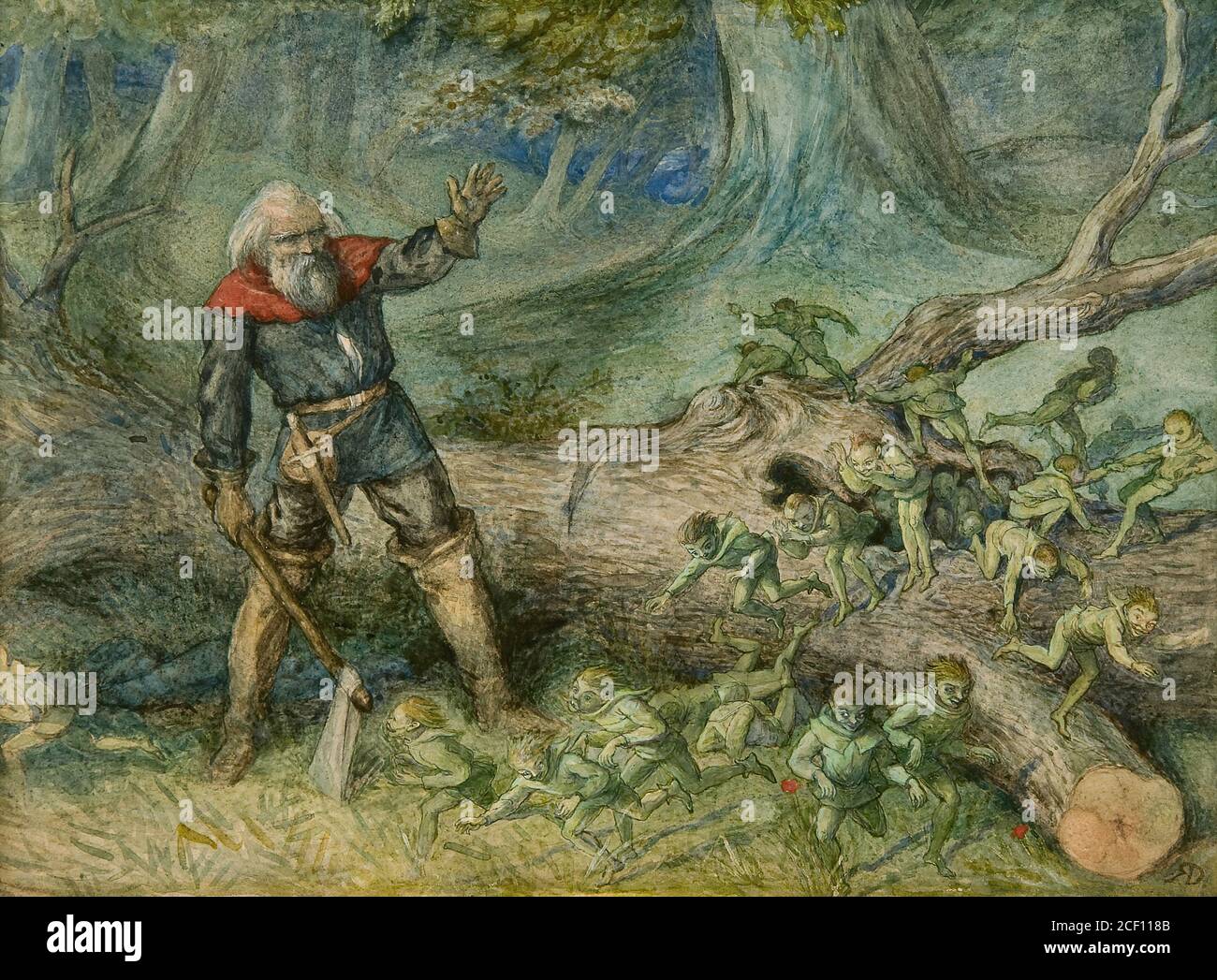 Doyle Richard - the Woodman and the Elves 1 - British School - 19th ...