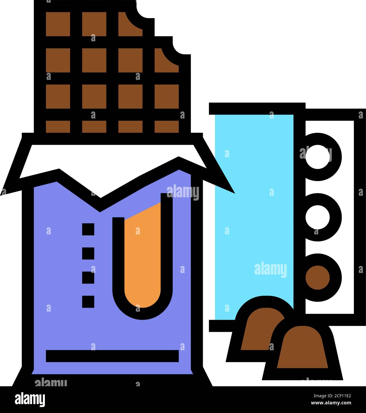 chocolate product color icon vector illustration Stock Vector Image ...