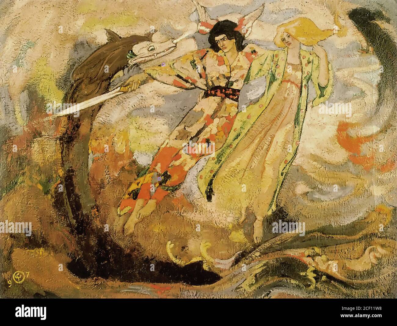 Duncan John - the Glaive of Light - British School - 19th Century Stock ...