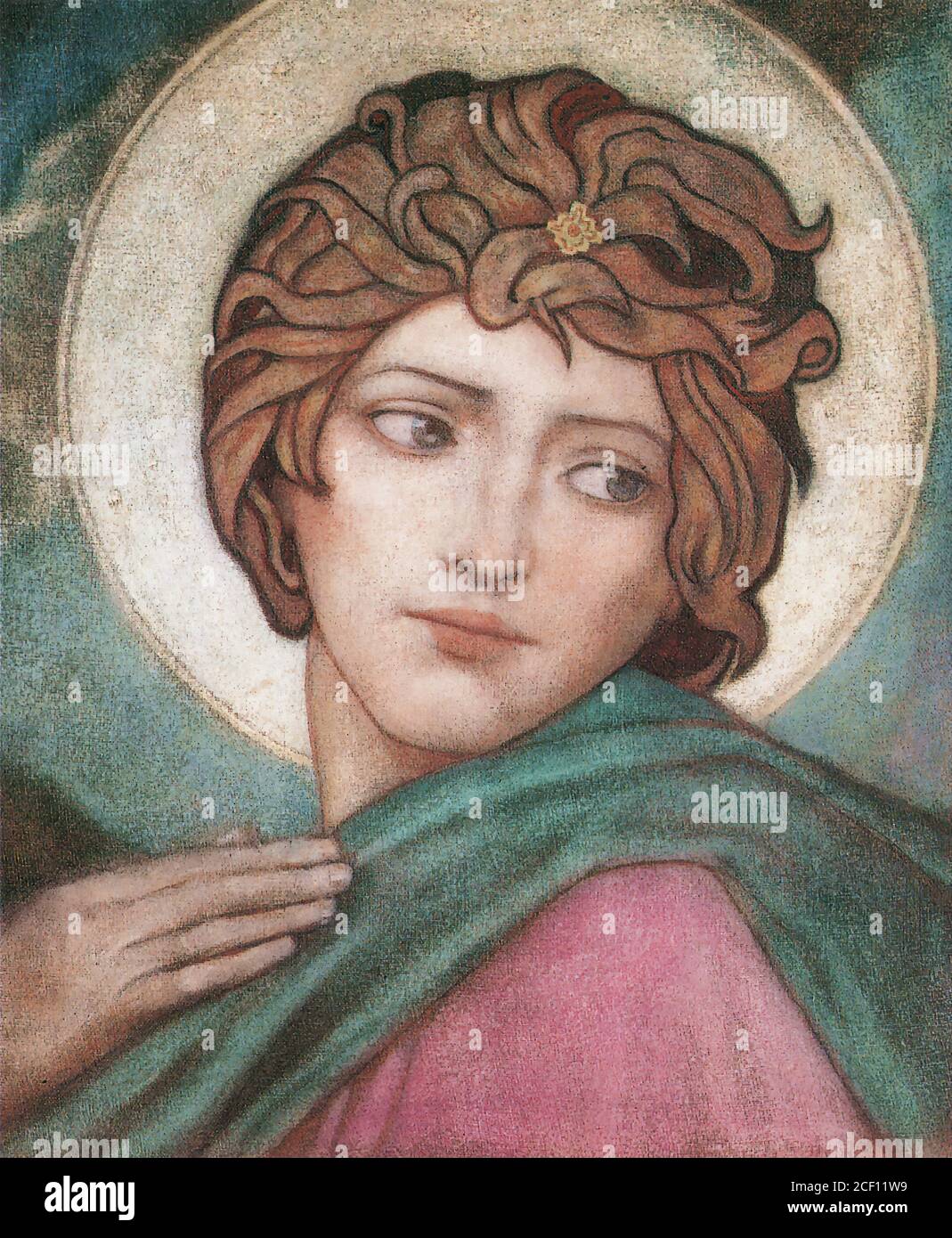 Duncan John - St Bride 1 (Study) - British School - 19th Century Stock ...