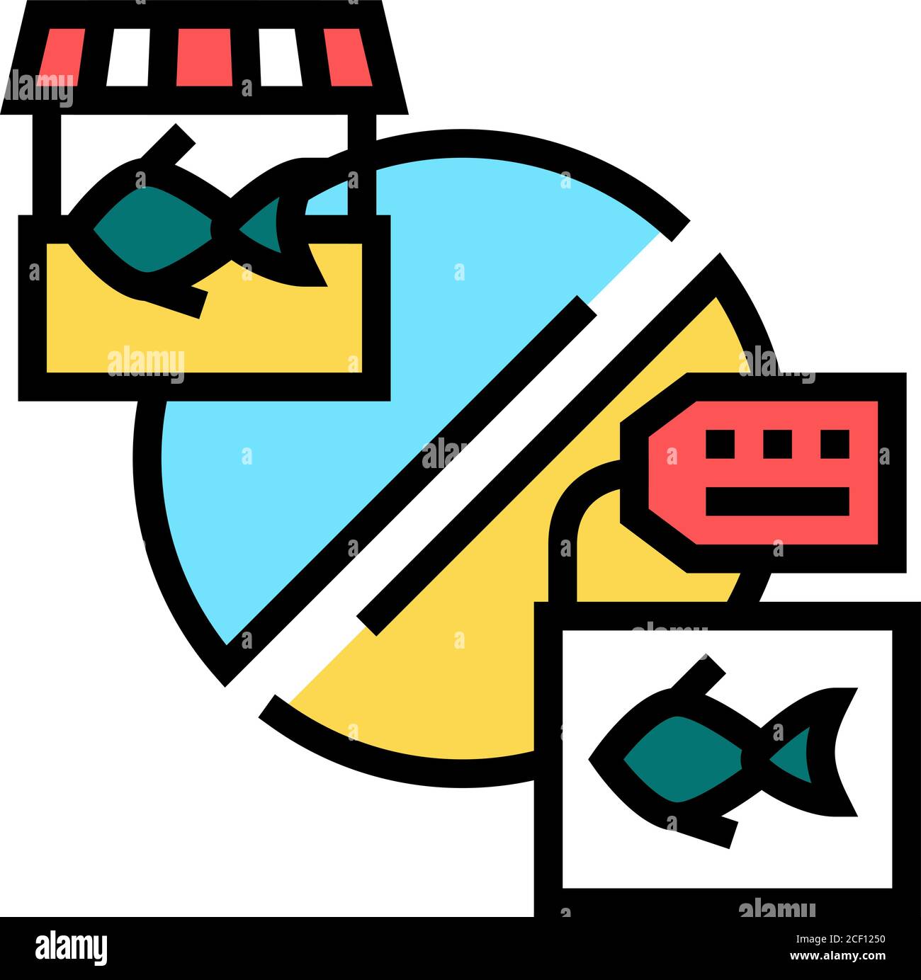 tuna market color icon vector illustration Stock Vector Image & Art - Alamy