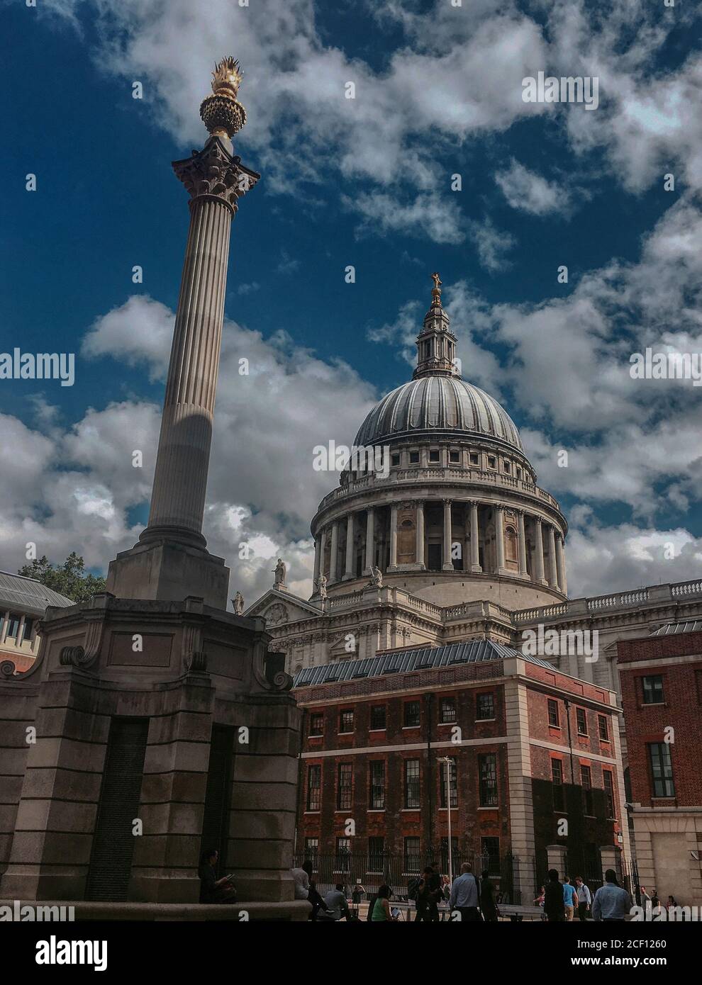 View of St. Paul Cathedral and Paternoster Column from Paternoster ...