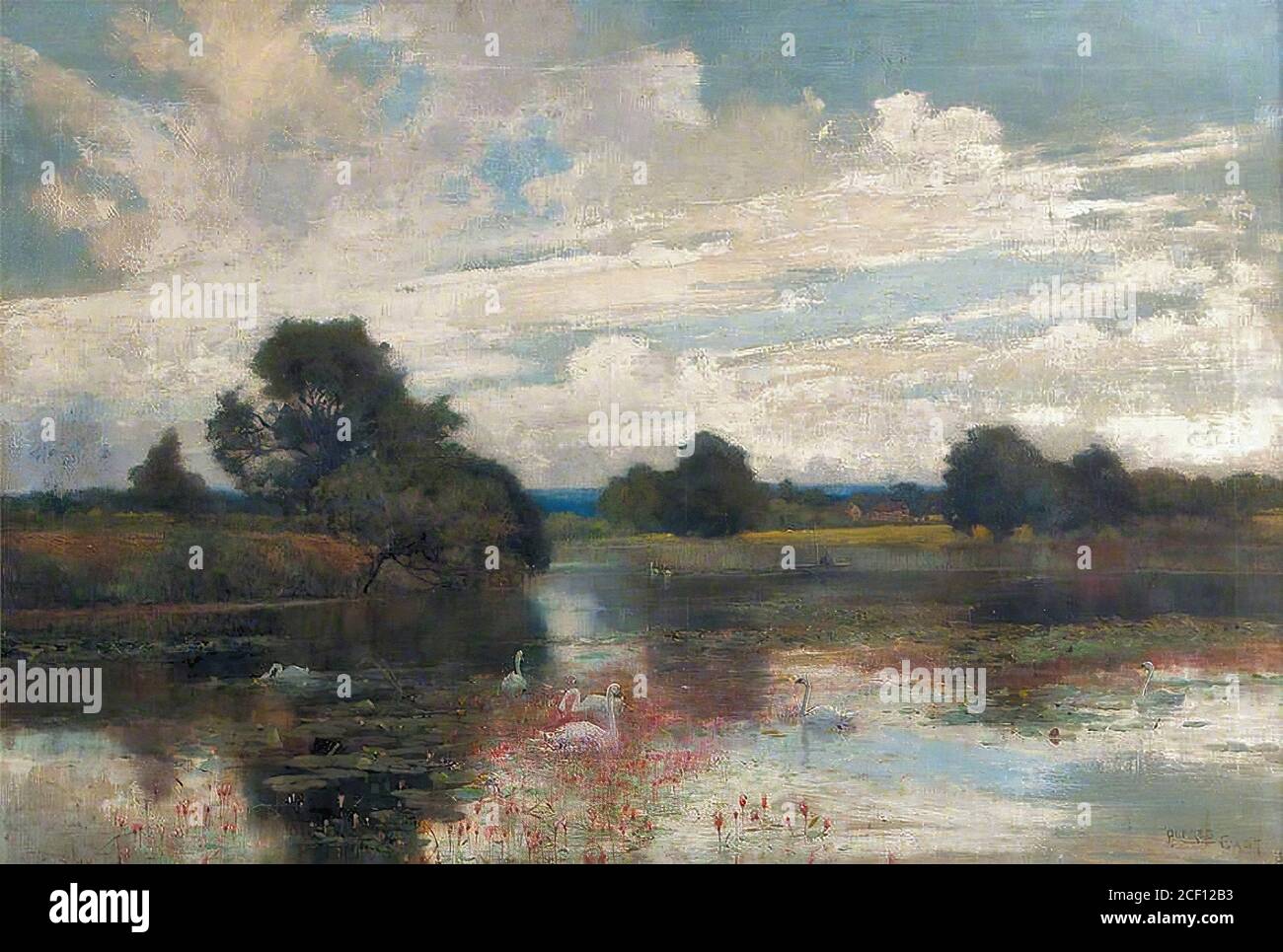 East Sir Alfred - Warnham Lake Sussex - British School - 19th Century ...