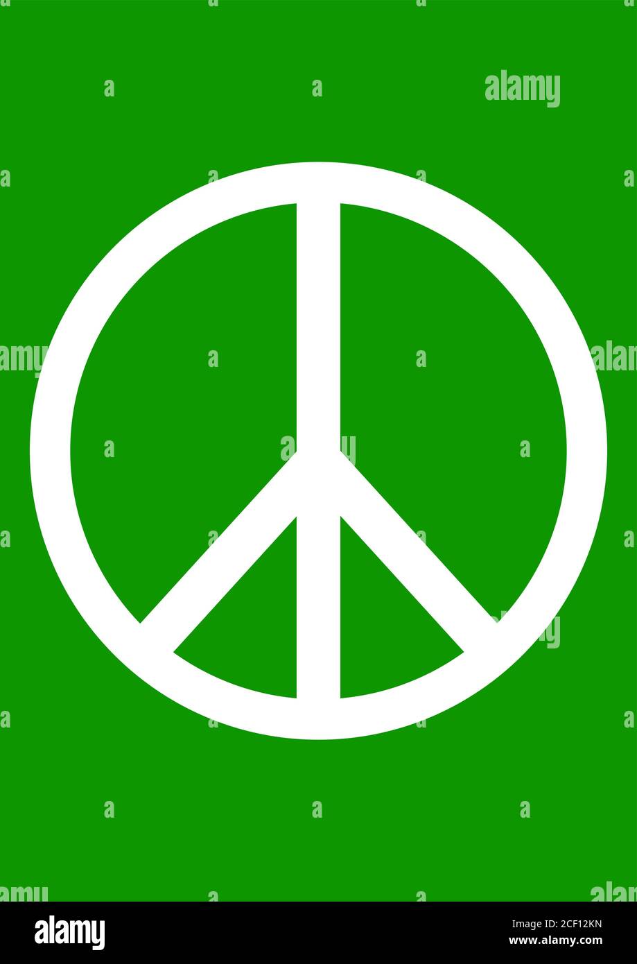 Peace sign symbol green Stock Vector Images - Alamy