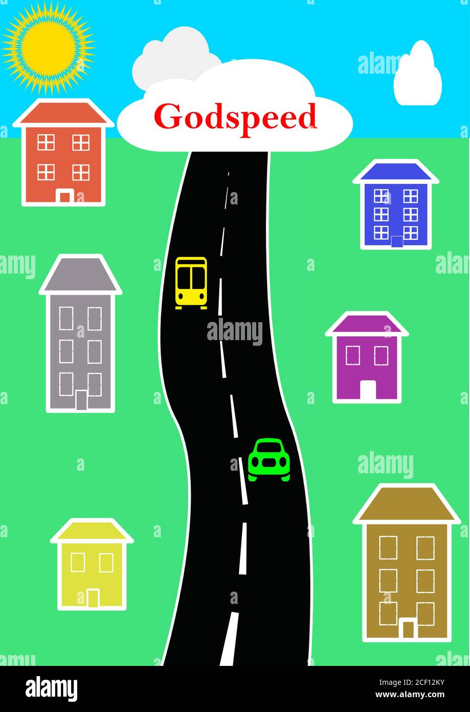 Illustration cartoon urban highway Stock Vector Images - Alamy