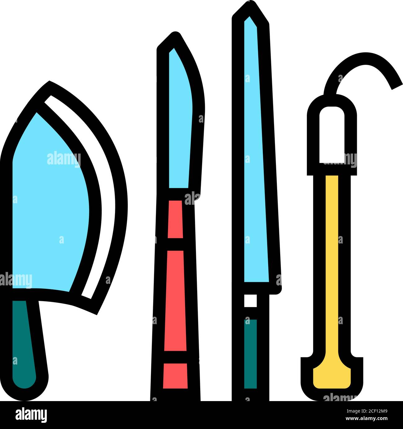 knives kitchen utensil color icon vector illustration Stock Vector ...