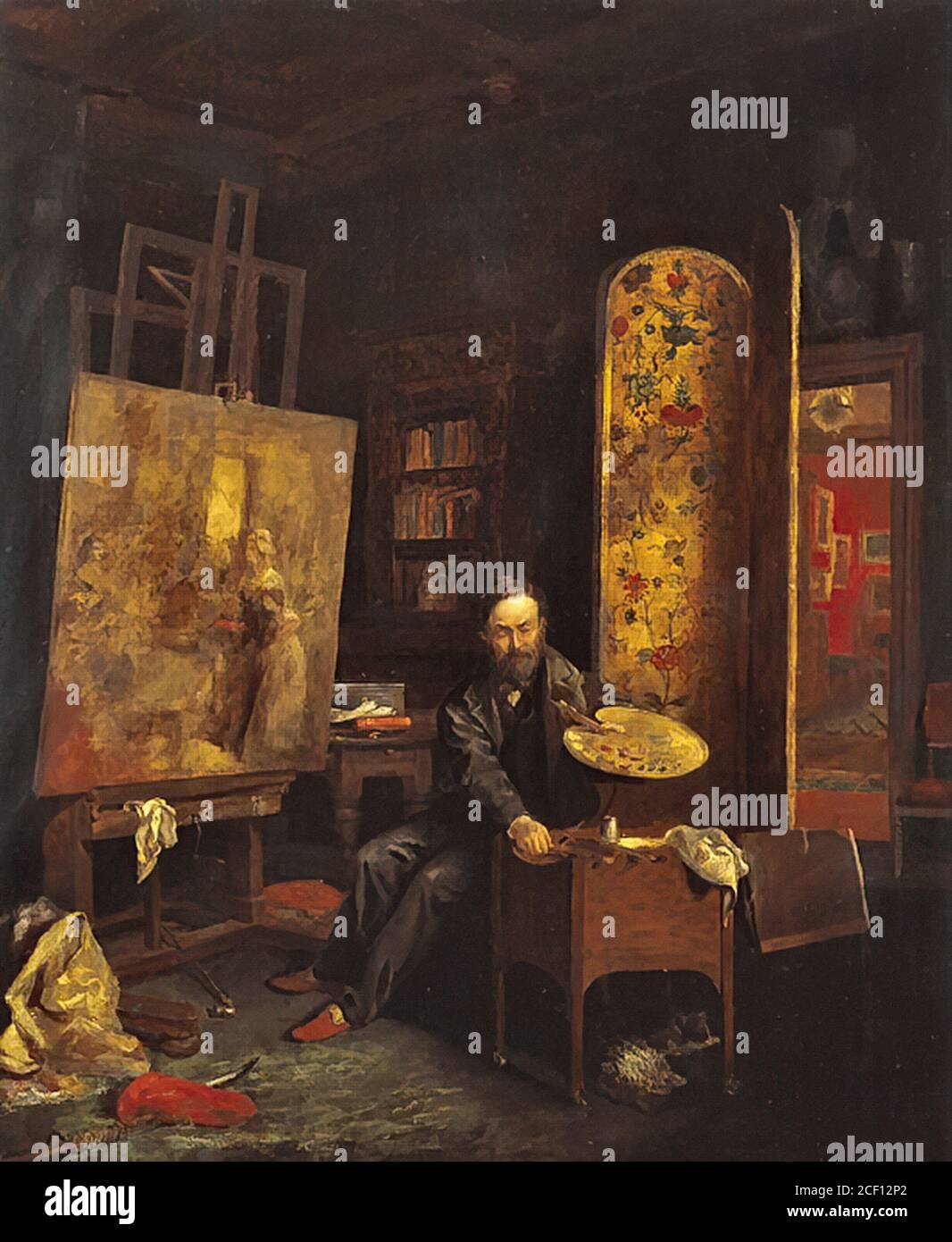 Egley William Maw - Portrait of Alfred Elmore in His Studio - British ...