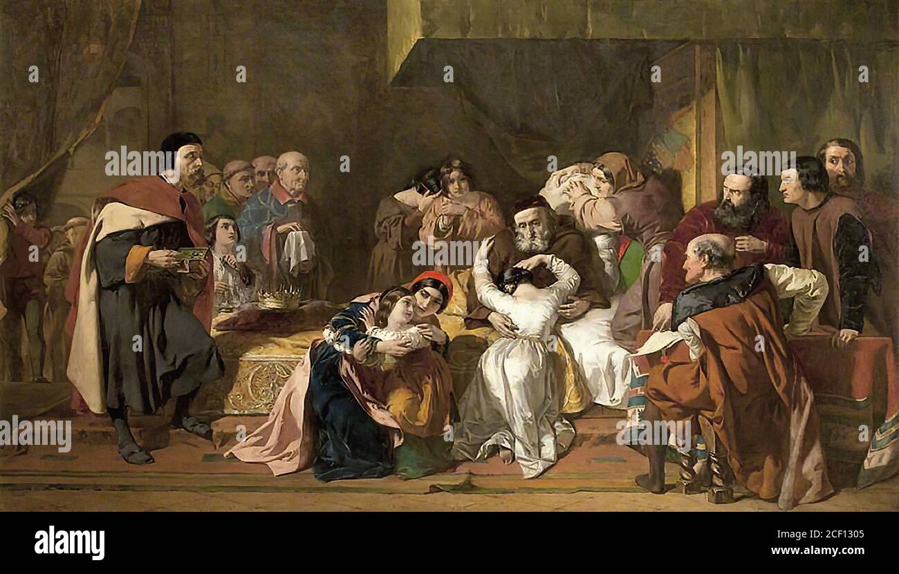 Elmore Alfred - the Deathbed of Robert King of Naples - British School ...