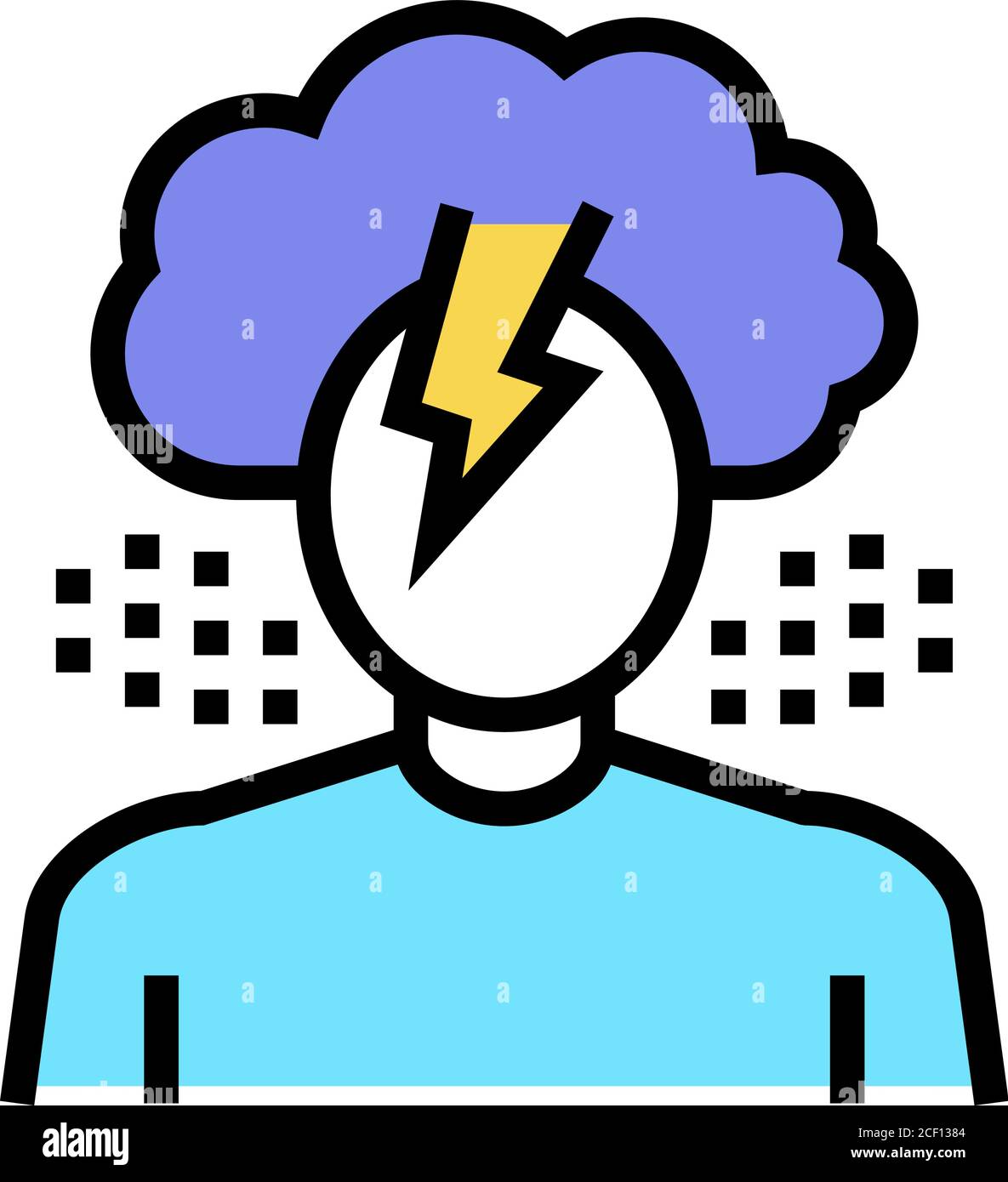 depression psychological problems color icon vector illustration Stock ...