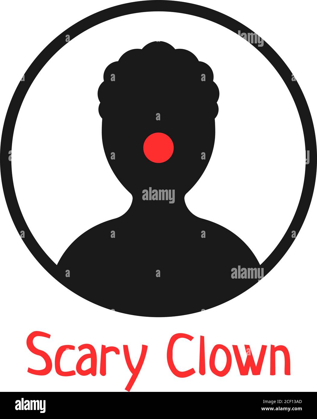 Icon evil clown black Cut Out Stock Images & Pictures - Alamy
