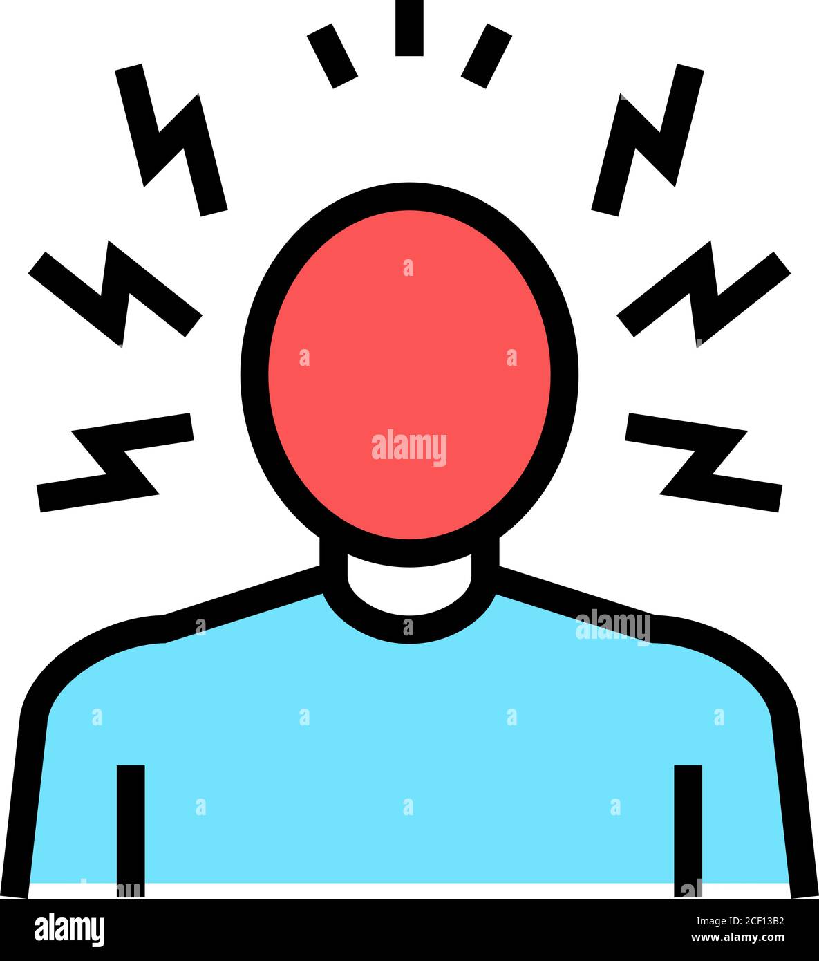 anger psychological problems color icon vector illustration Stock ...