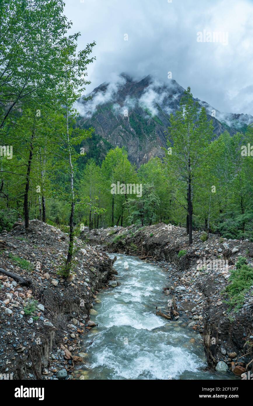 A mountain valley in Tibet, summer time Stock Photo - Alamy