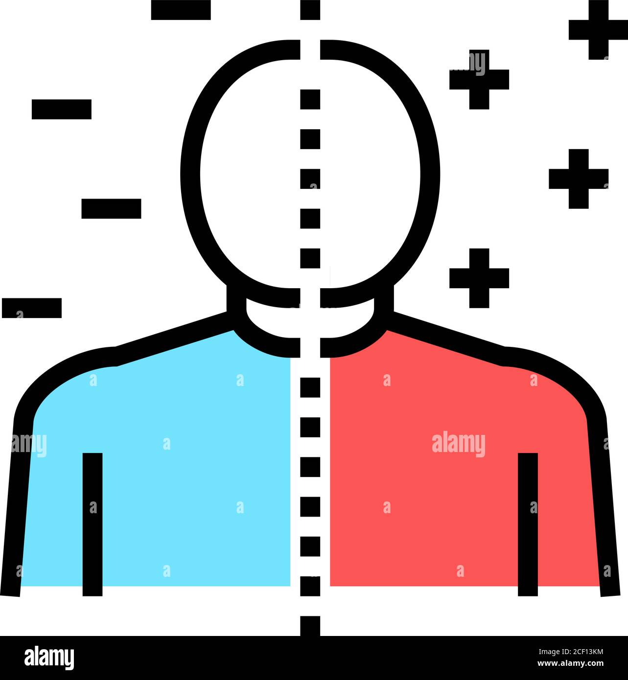 bipolar disorder color icon vector illustration Stock Vector Image ...