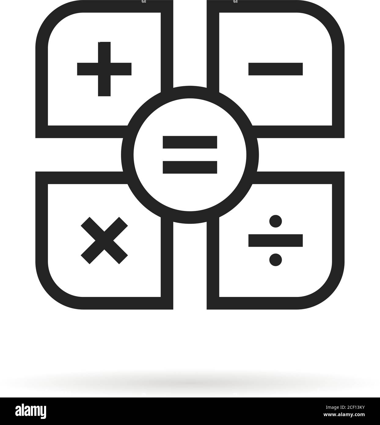 thin line math simple black icon Stock Vector Image & Art - Alamy