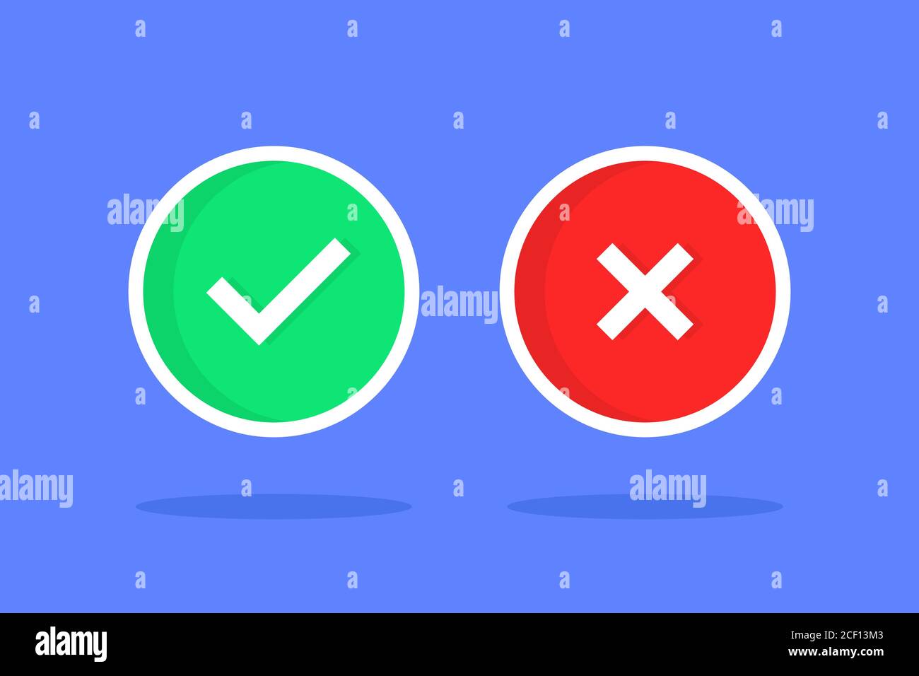 color check marks with x and tick Stock Vector Image & Art - Alamy