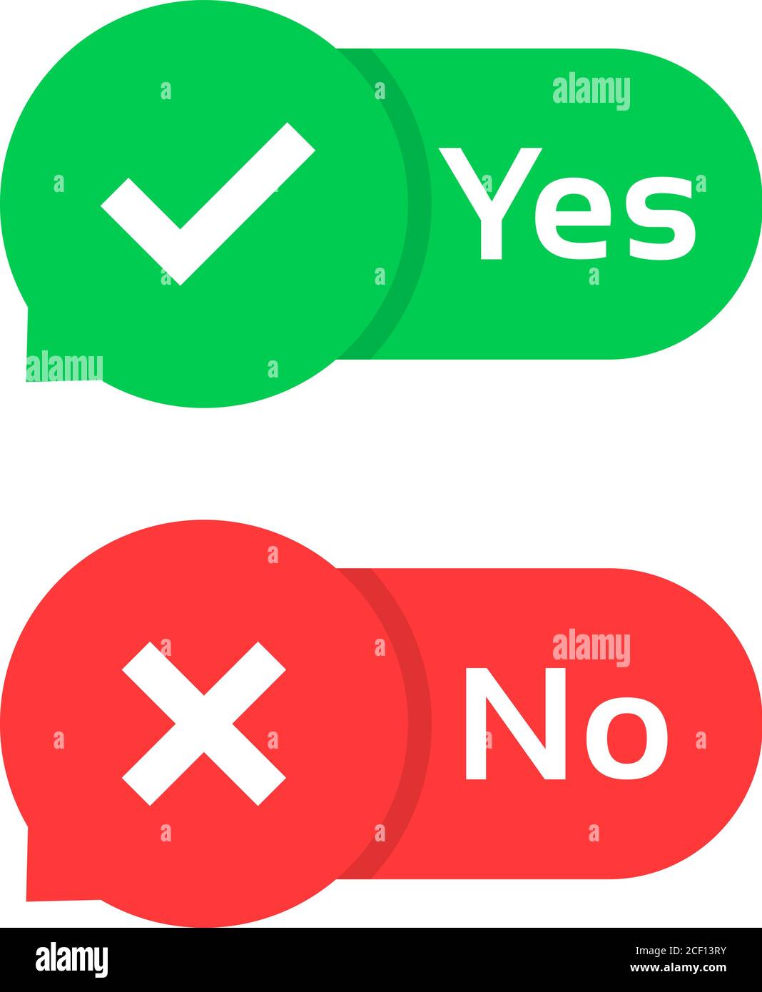 yes or no check marks color bubble Stock Vector Image & Art - Alamy