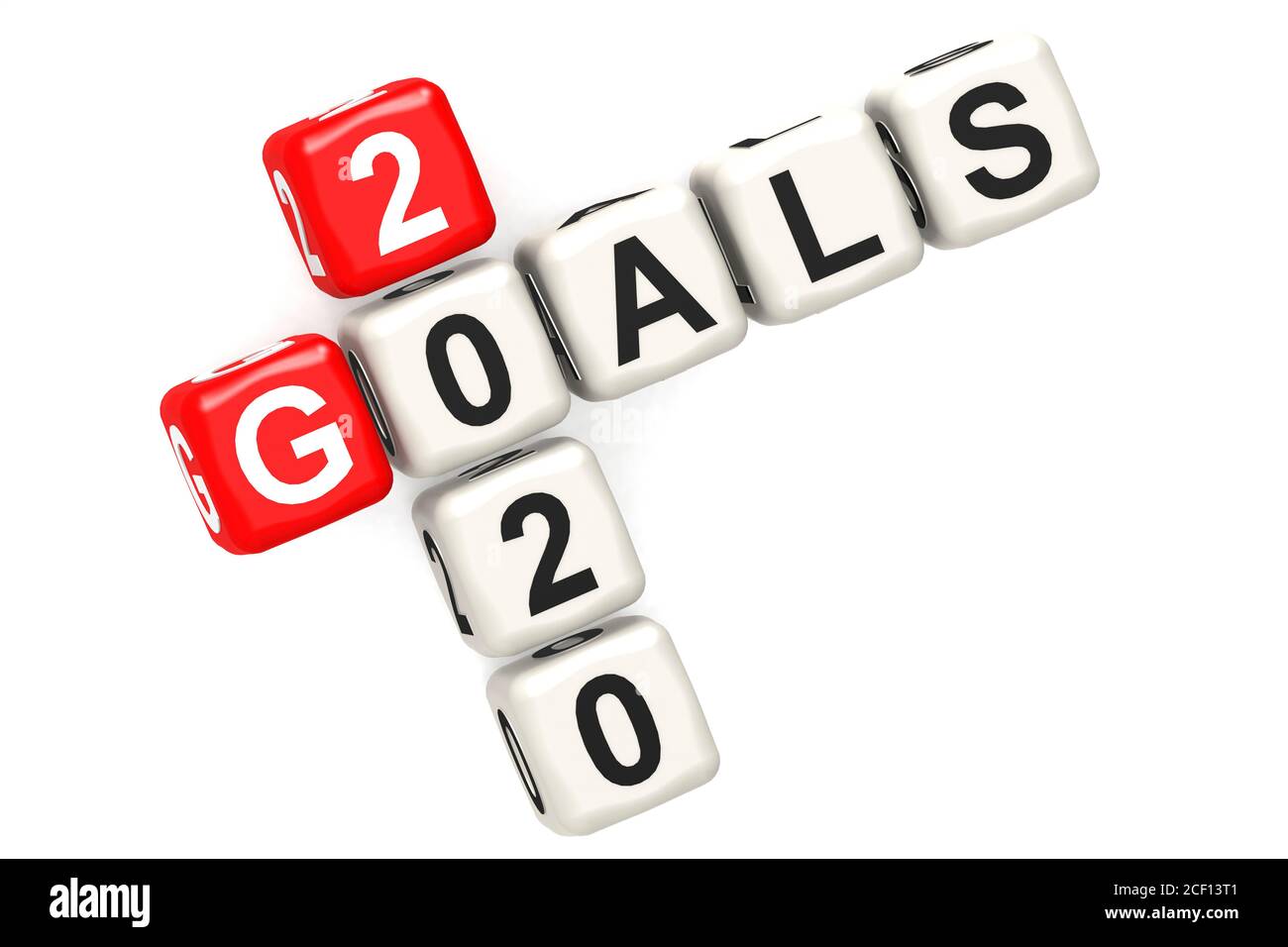 Goal 2020 word concept on cube block isolated, 3d rendering Stock Photo ...