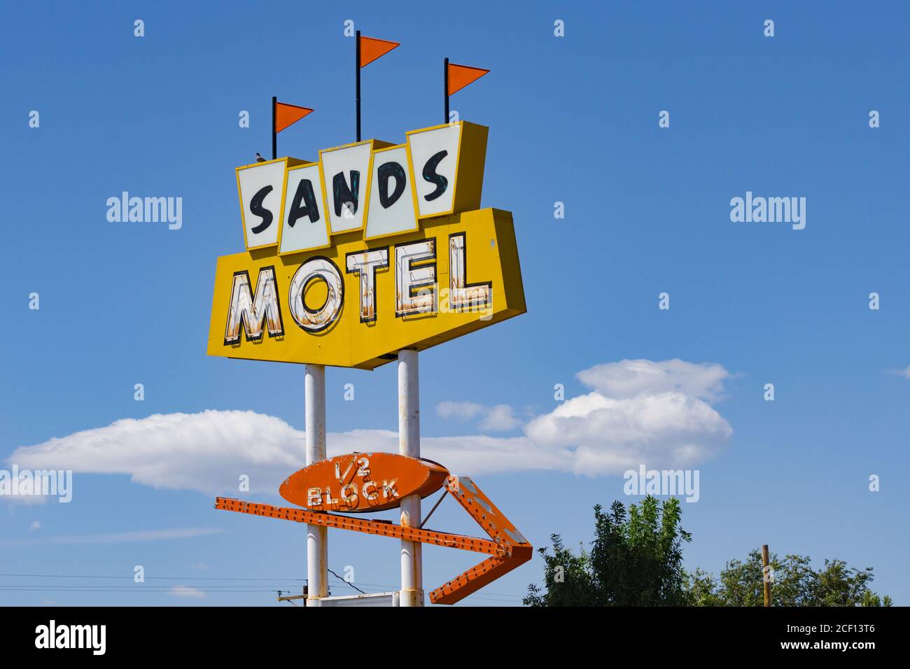 Grants USA - September 20 2015; Sands Motel sign Historic with ...