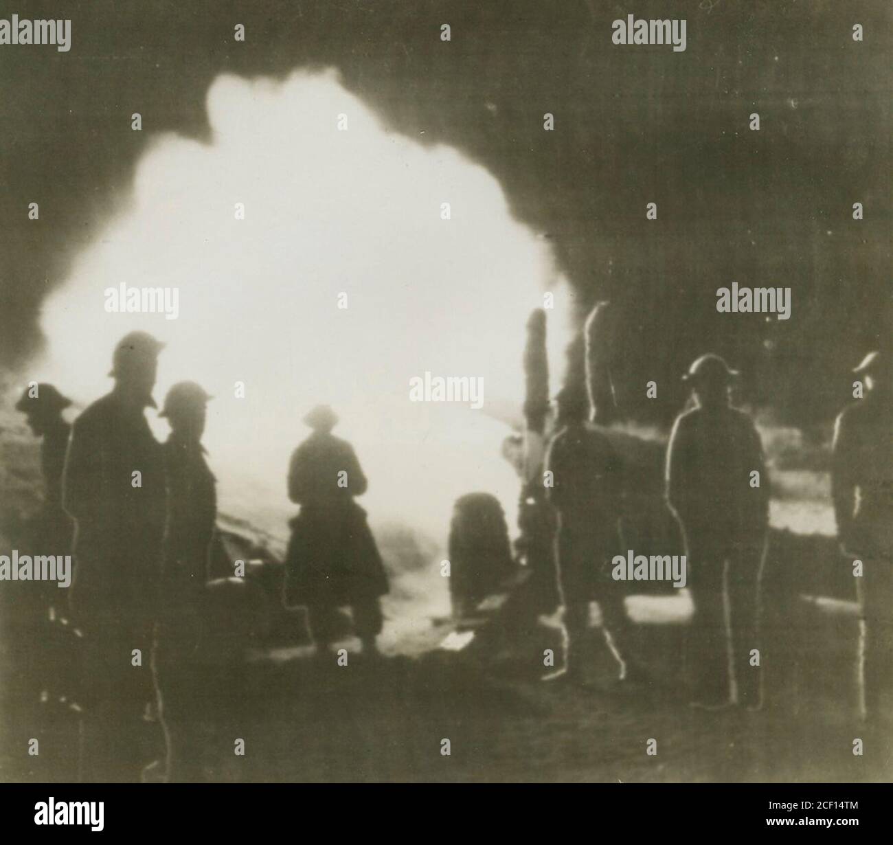 Bombarding the Mareth Line Stock Photo - Alamy