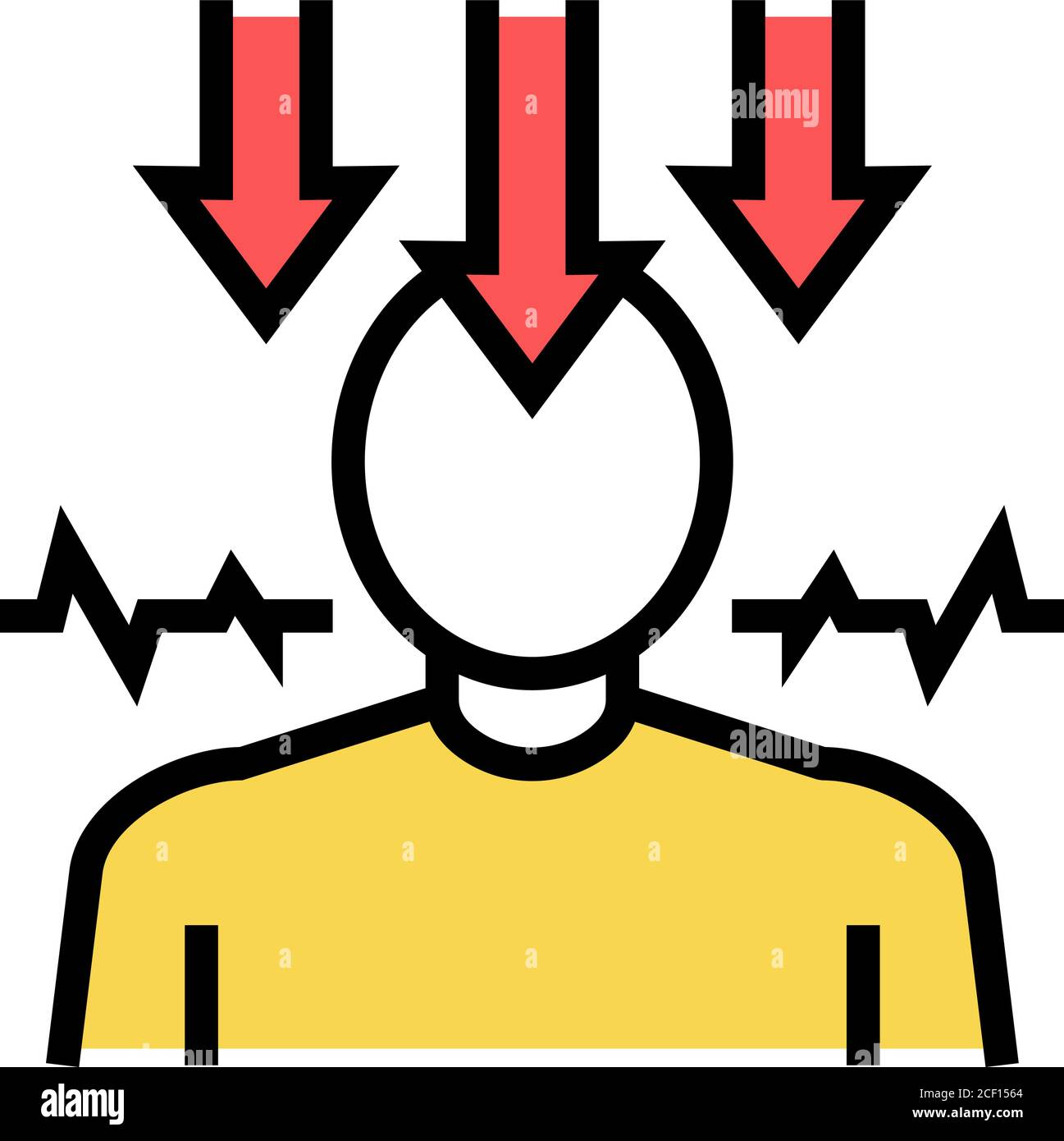neurosis psychological disease color icon vector illustration Stock ...
