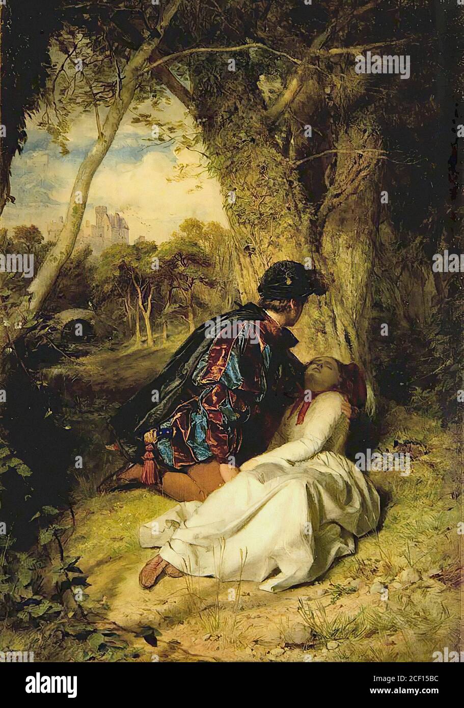Faed John - the Death of Burd Ellen - British School - 19th Century ...
