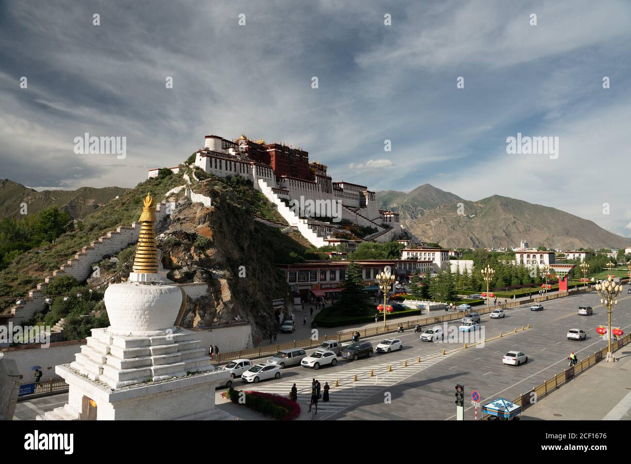 Potala Palace, the royal palace and landmark in Lhasa, Tibet, China ...