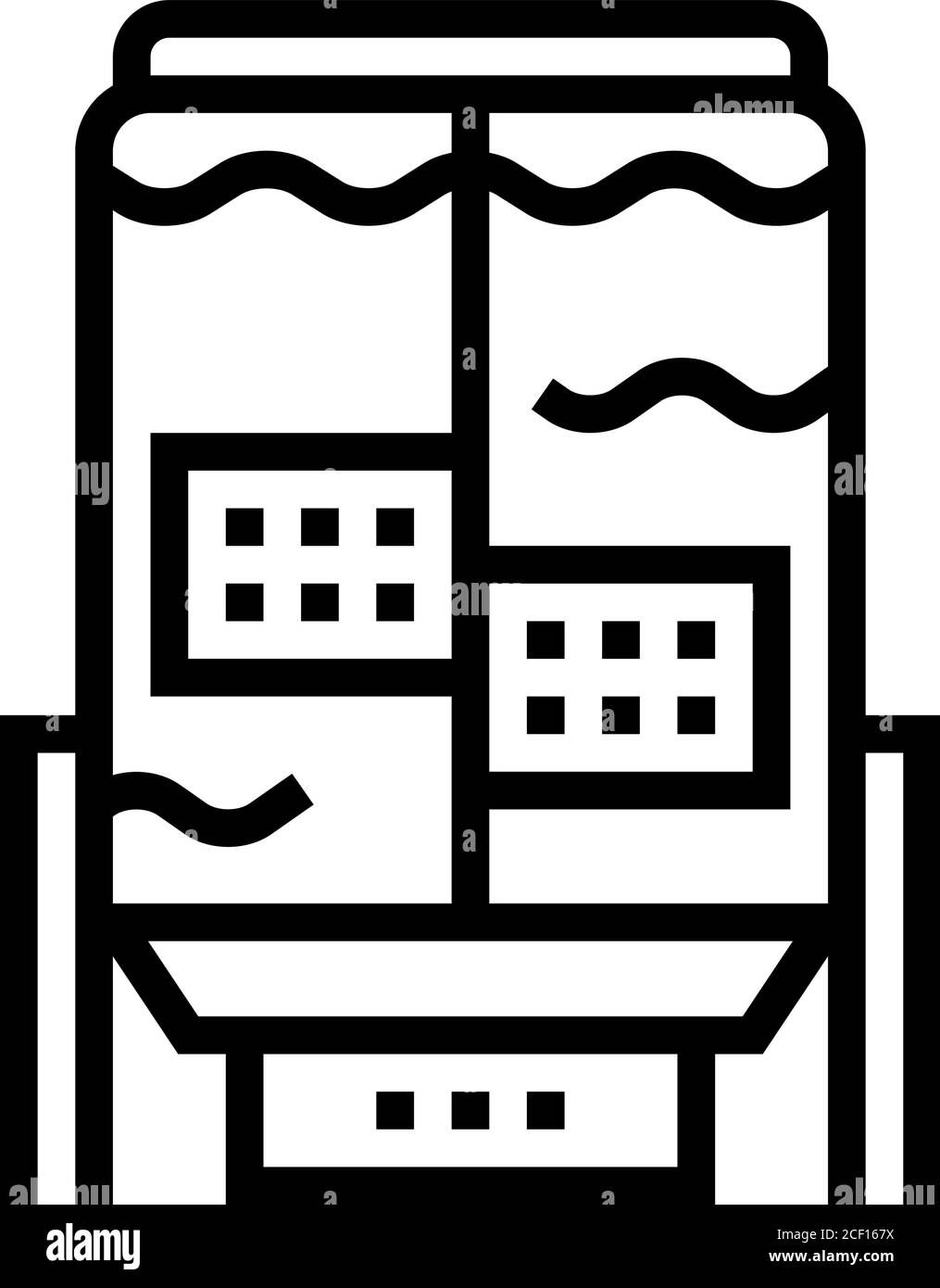 paper factory equipmet line icon vector illustration Stock Vector Image ...