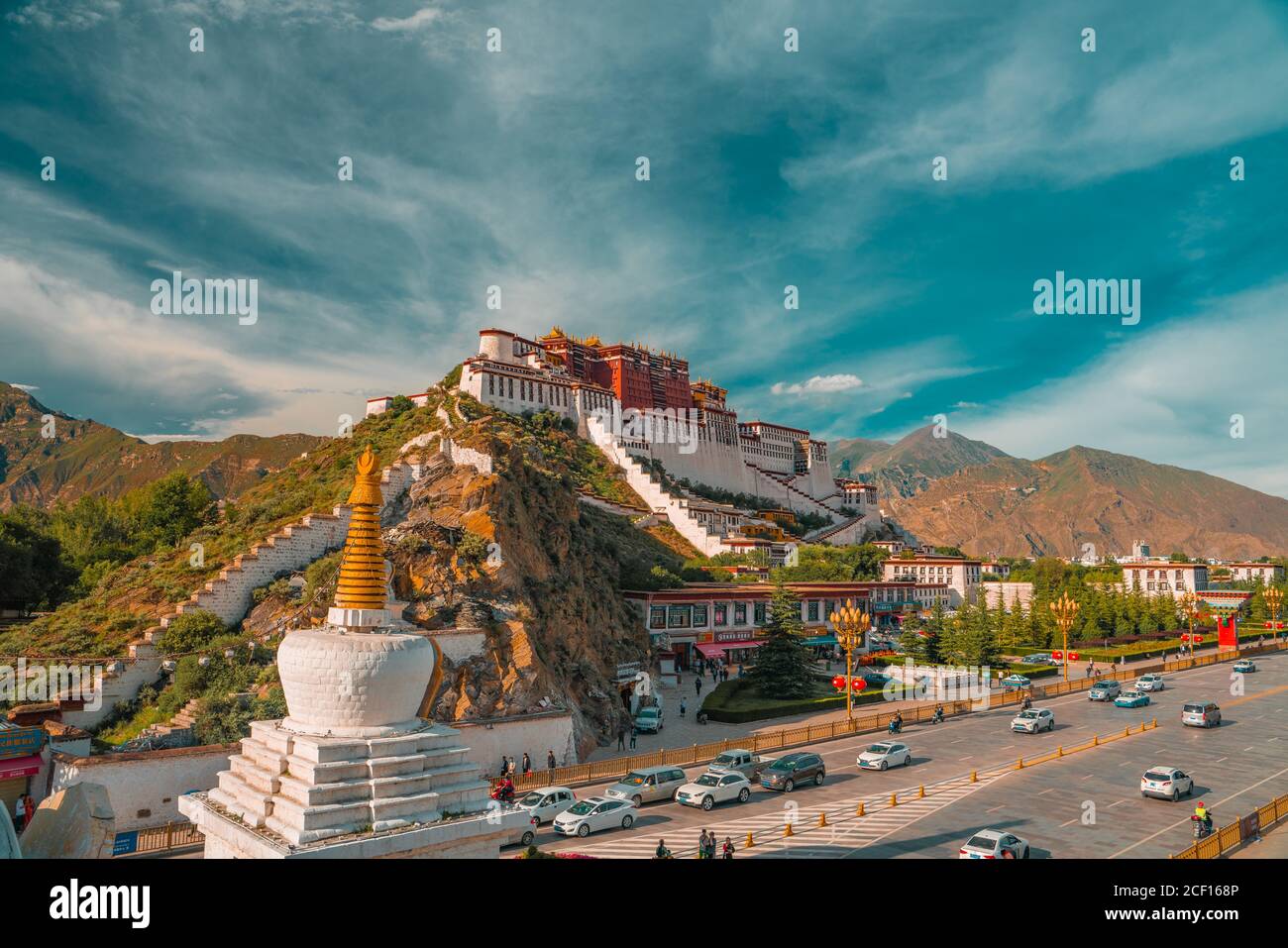 Potala Palace, the royal palace and landmark in Lhasa, Tibet, China ...