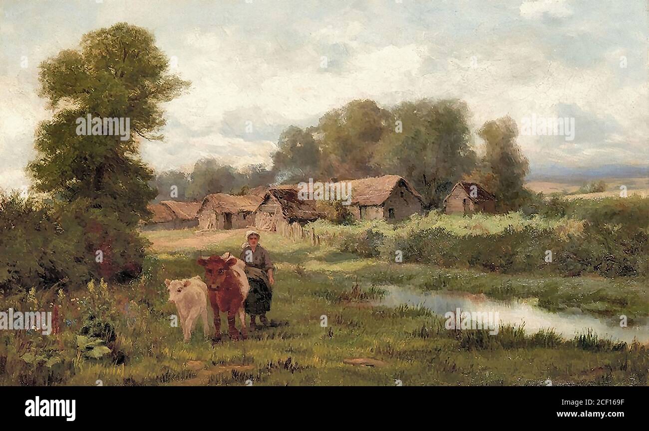 Farquharson David - a Highland Clachan - British School - 19th Century ...