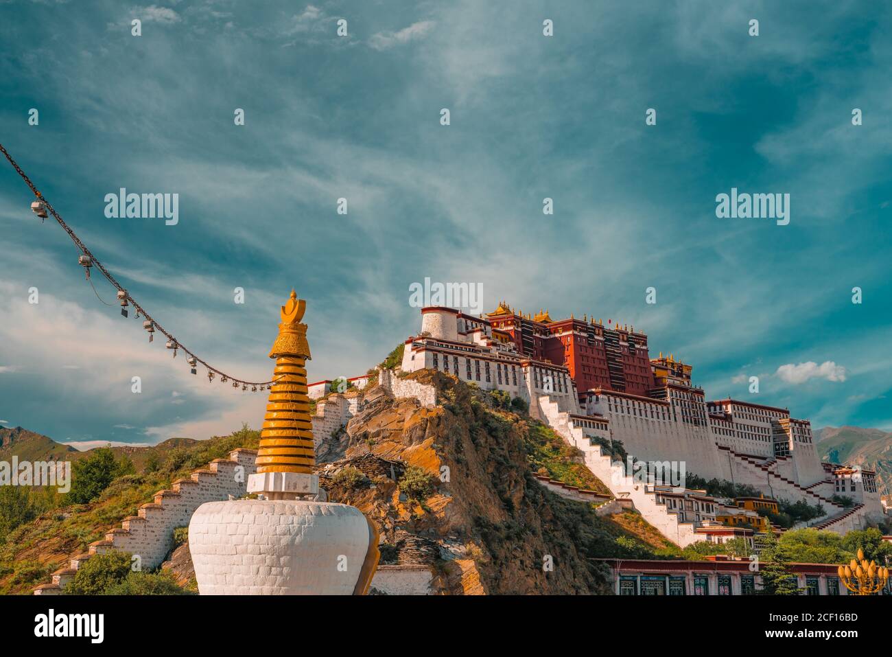 Potala Palace, the royal palace and landmark in Lhasa, Tibet, China ...