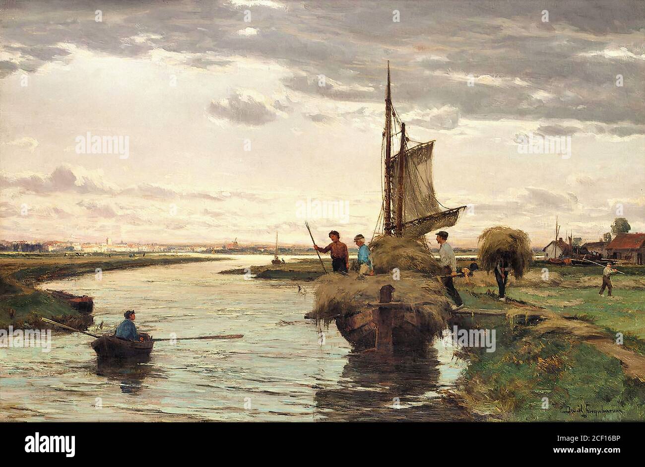 Farquharson David - Loading the Hay Barge - British School - 19th ...