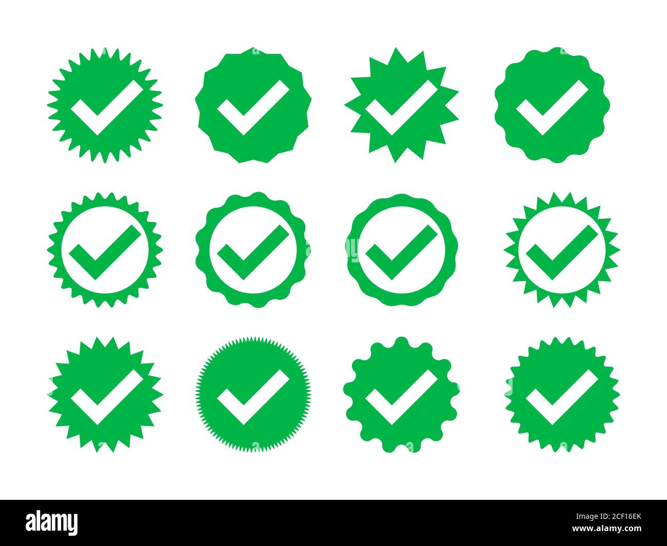 Check box badge. Checkmark icon. Vector ok right sign. Sticker with ... Check box badge. Checkmark icon. Vector ok right sign. Sticker with ...