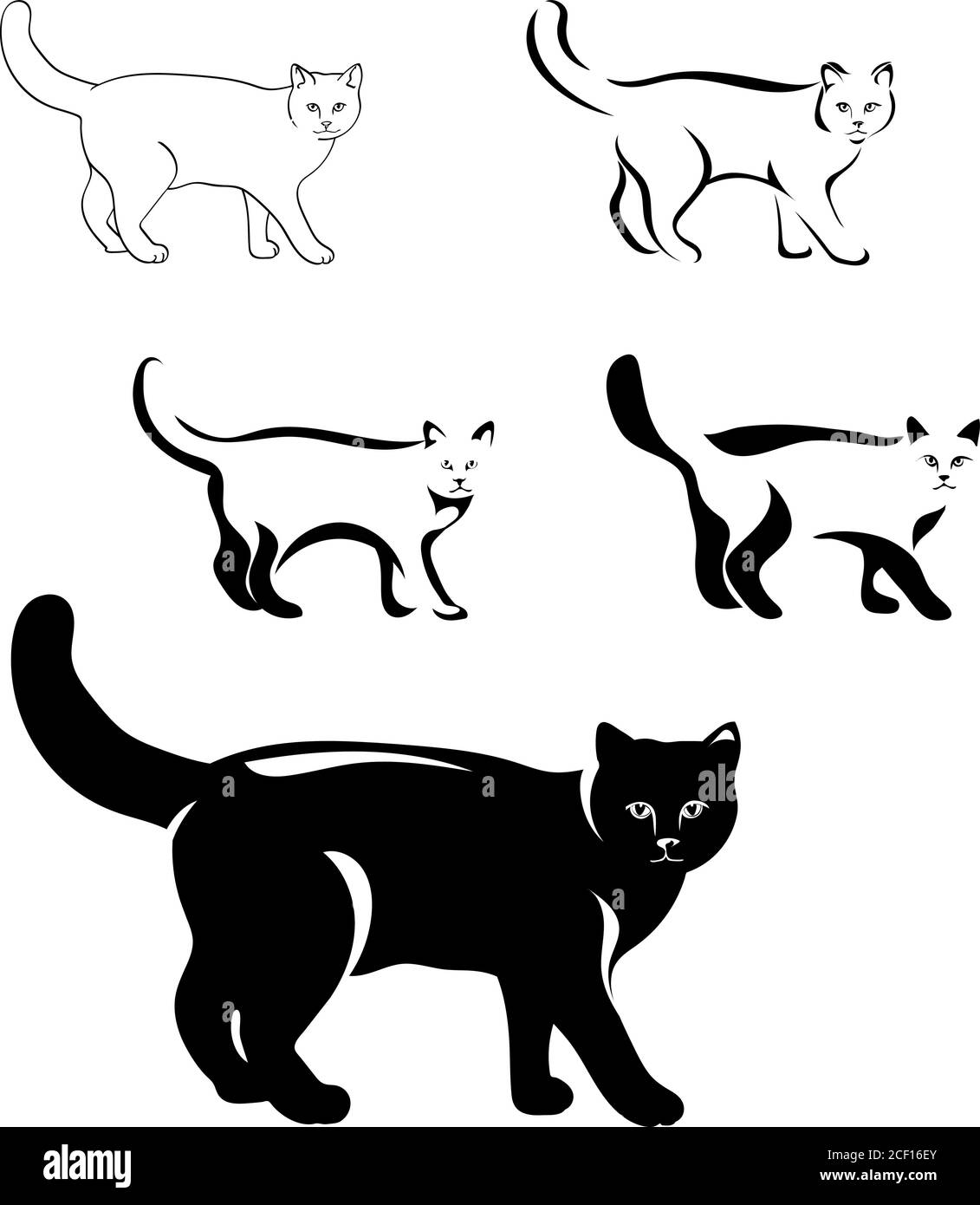 Cat Sitting Outline