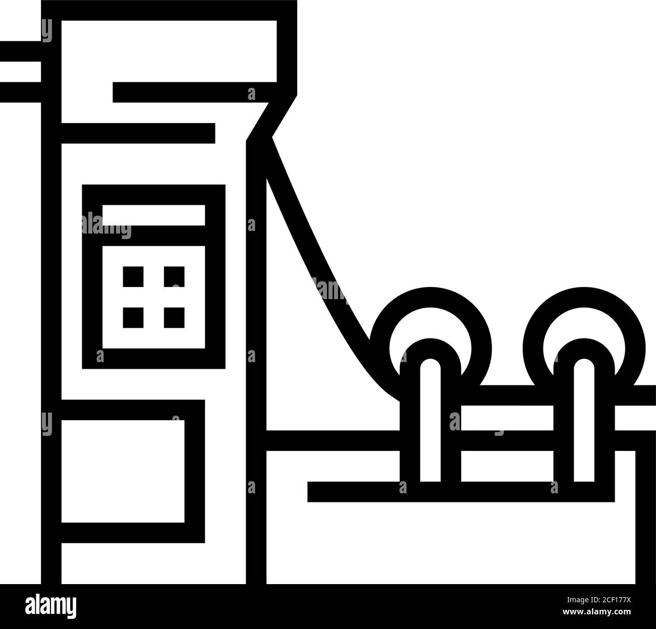 paper production machine line icon vector illustration Stock Vector ...