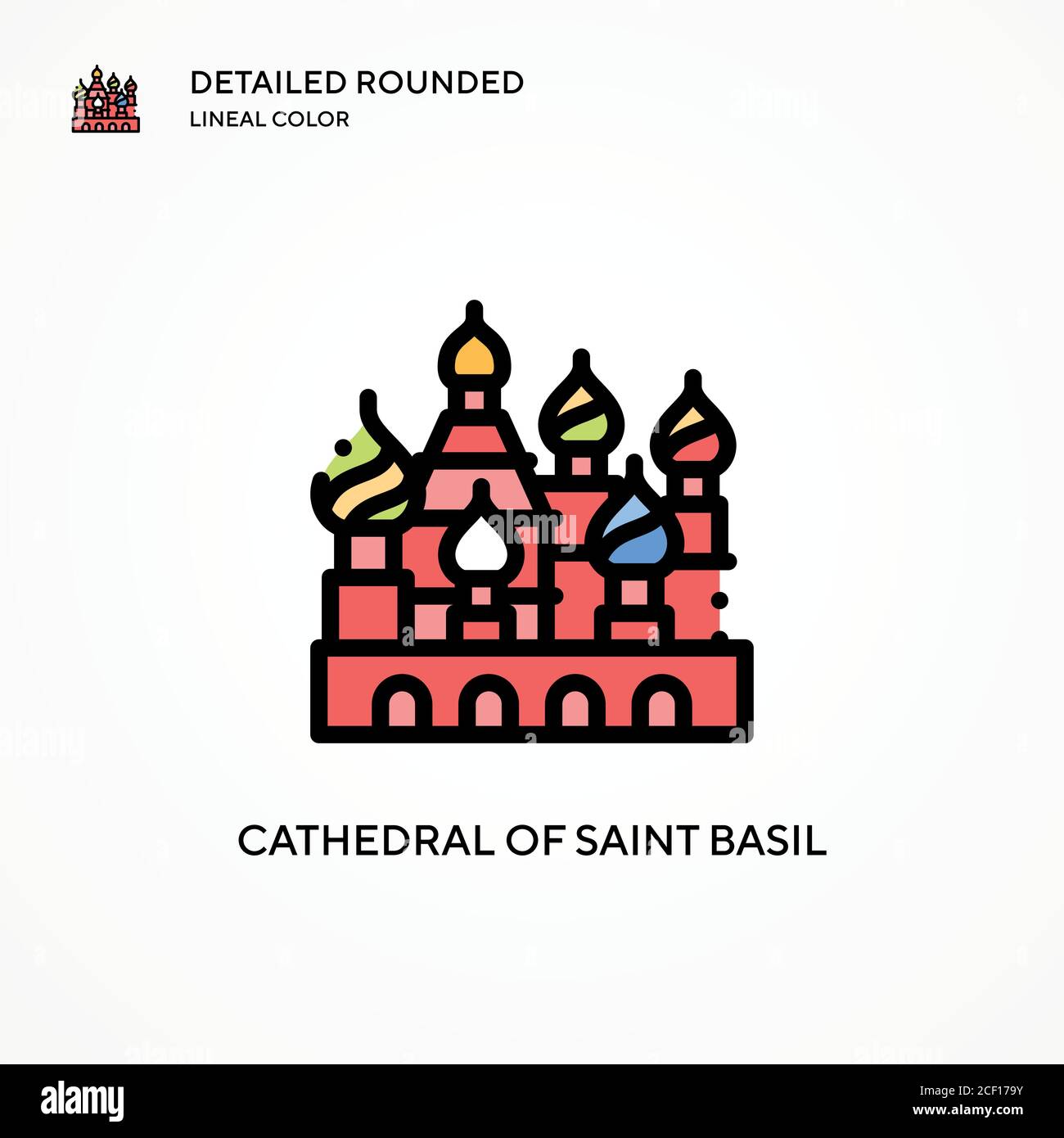 Cathedral of saint basil vector icon. Modern vector illustration ...