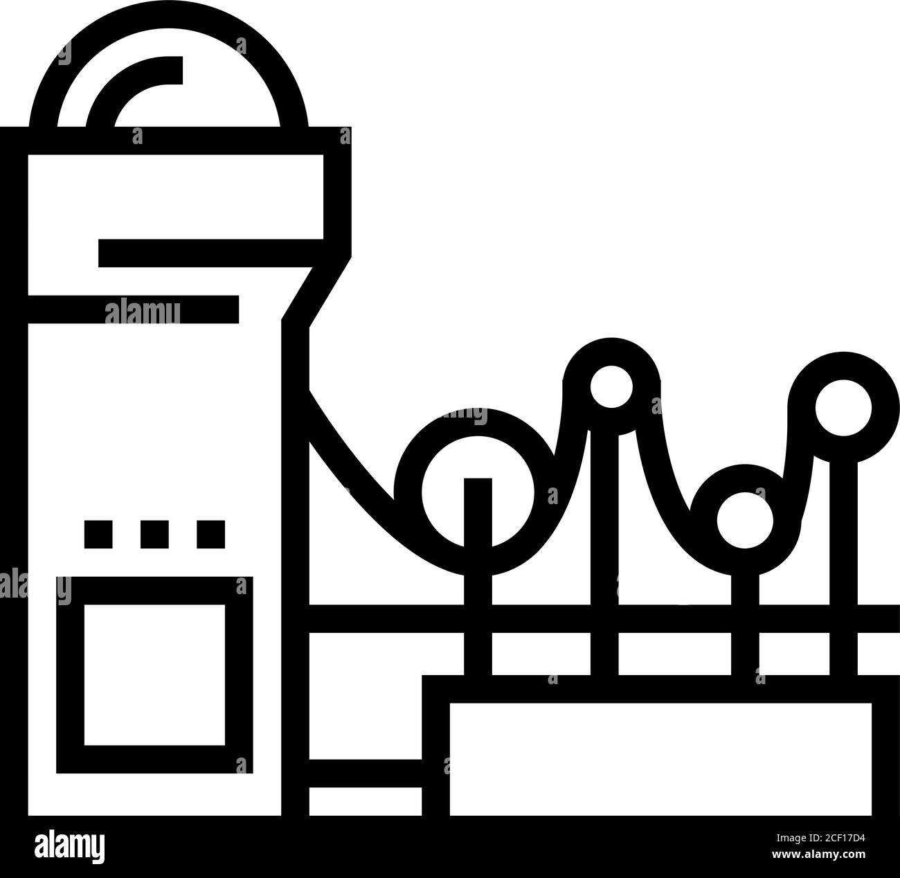 paper making system line icon vector illustration Stock Vector Image ...