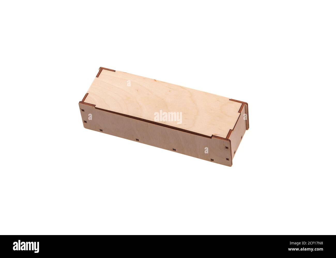 Wooden box isolate on a white background. Packaging for an expensive ...