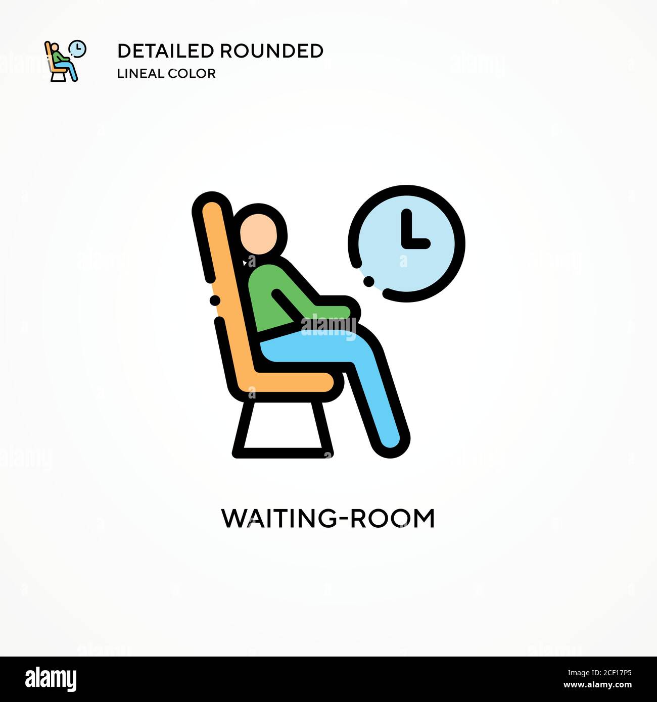 Waiting-room vector icon. Modern vector illustration concepts. Easy to edit and customize Stock ...