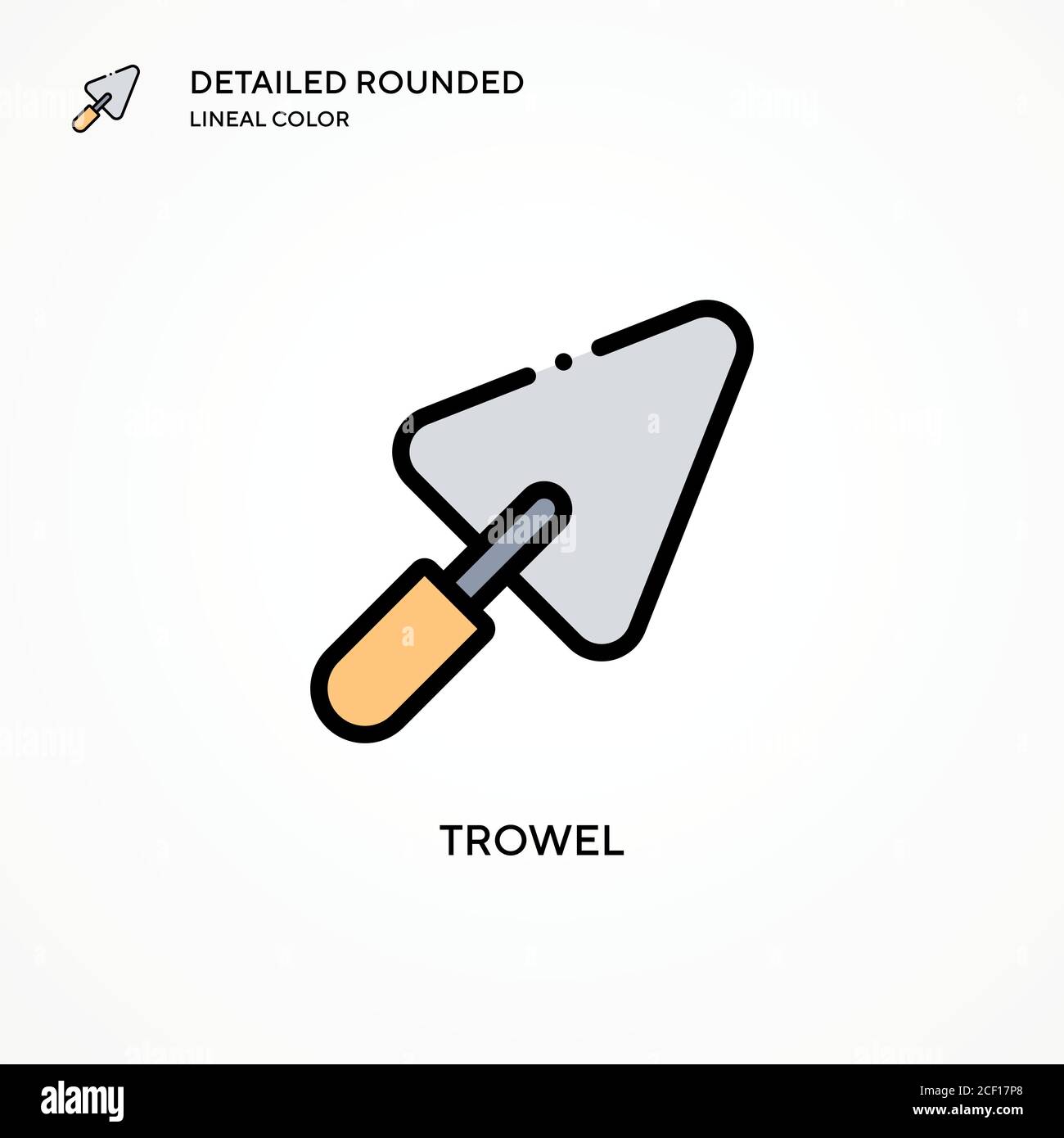 Trowel vector icon. Modern vector illustration concepts. Easy to edit ...