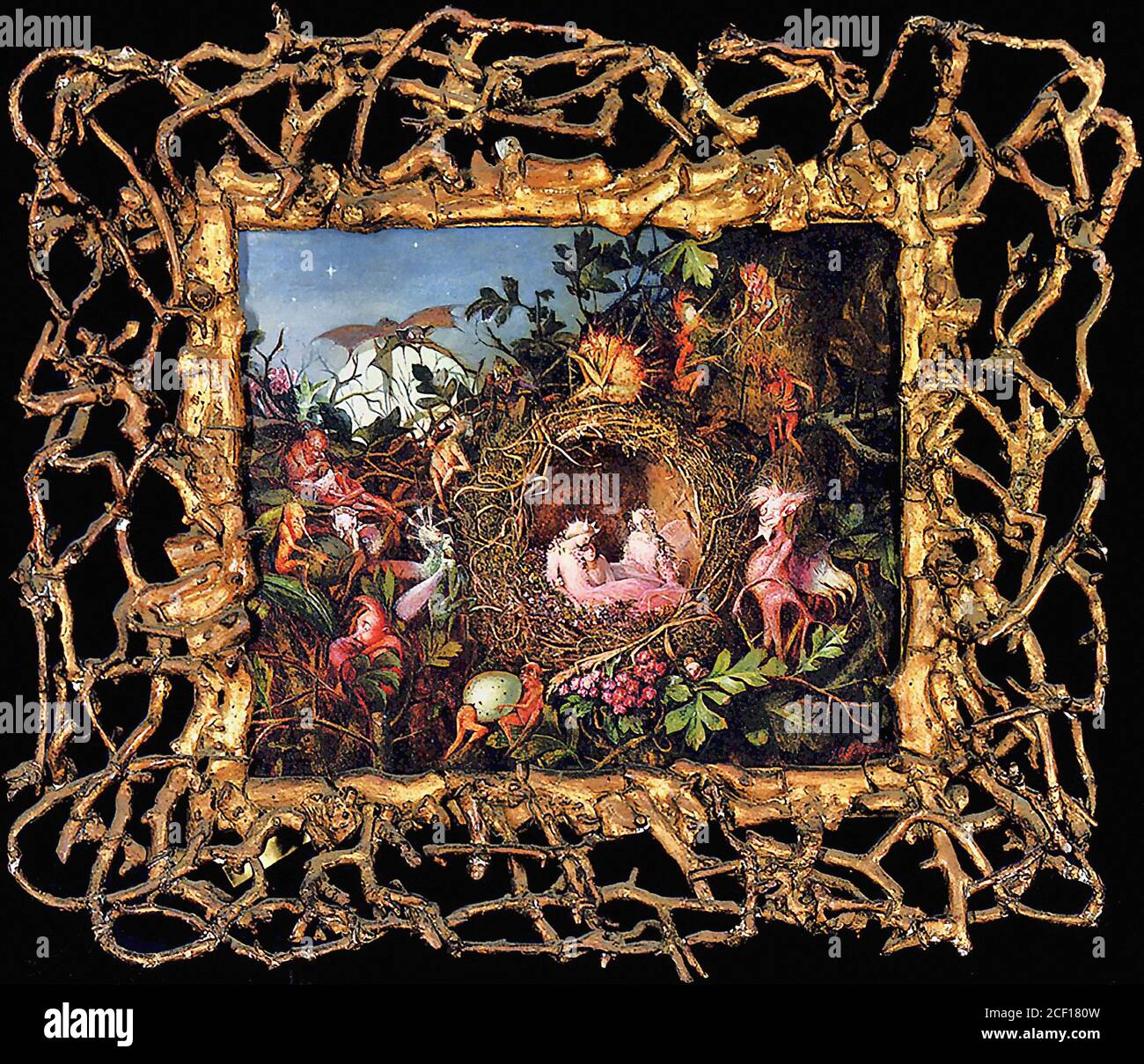 Fitzgerald John Anster - Fairies in a Bird's Nest 1 - British School ...