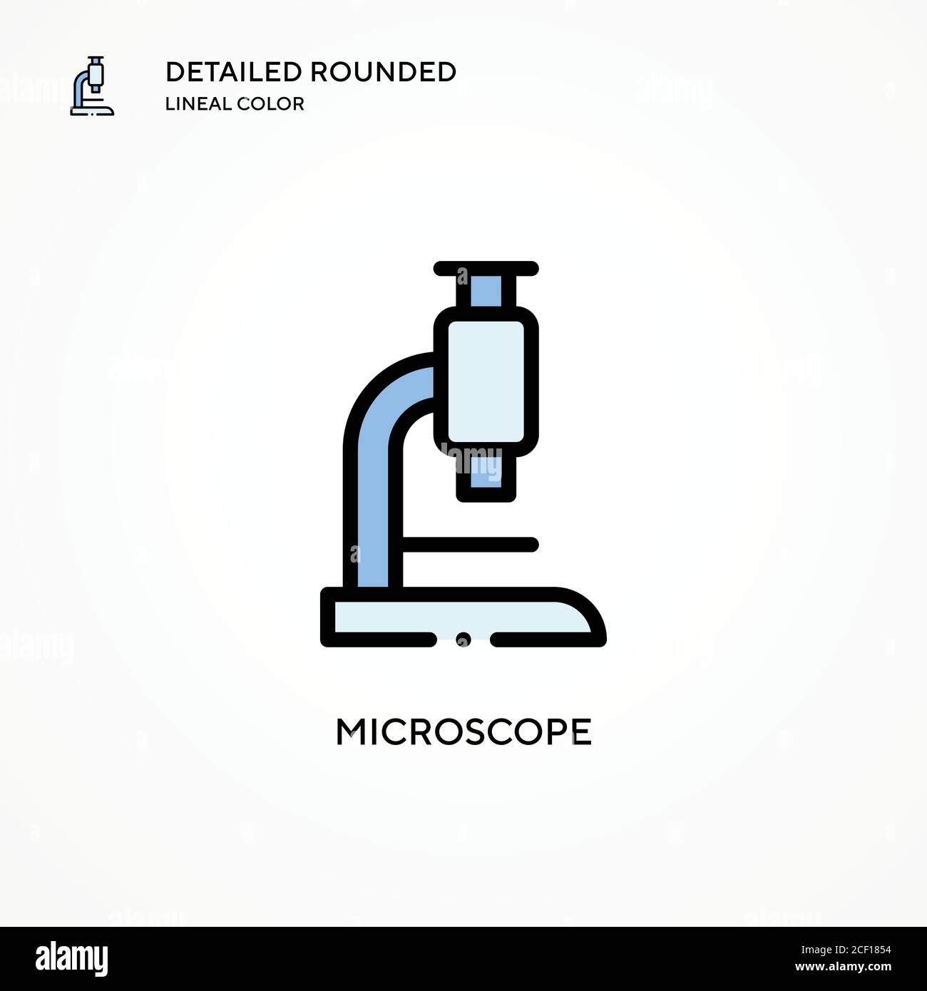 Microscope vector icon. Modern vector illustration concepts. Easy to ...