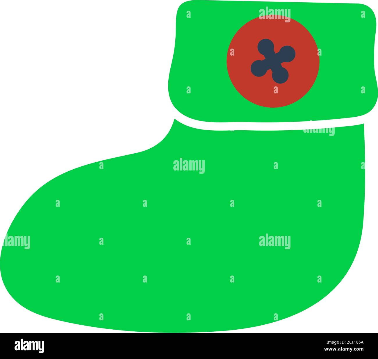 Baby Bootie Icon. Flat Color Design. Vector Illustration Stock Vector ...