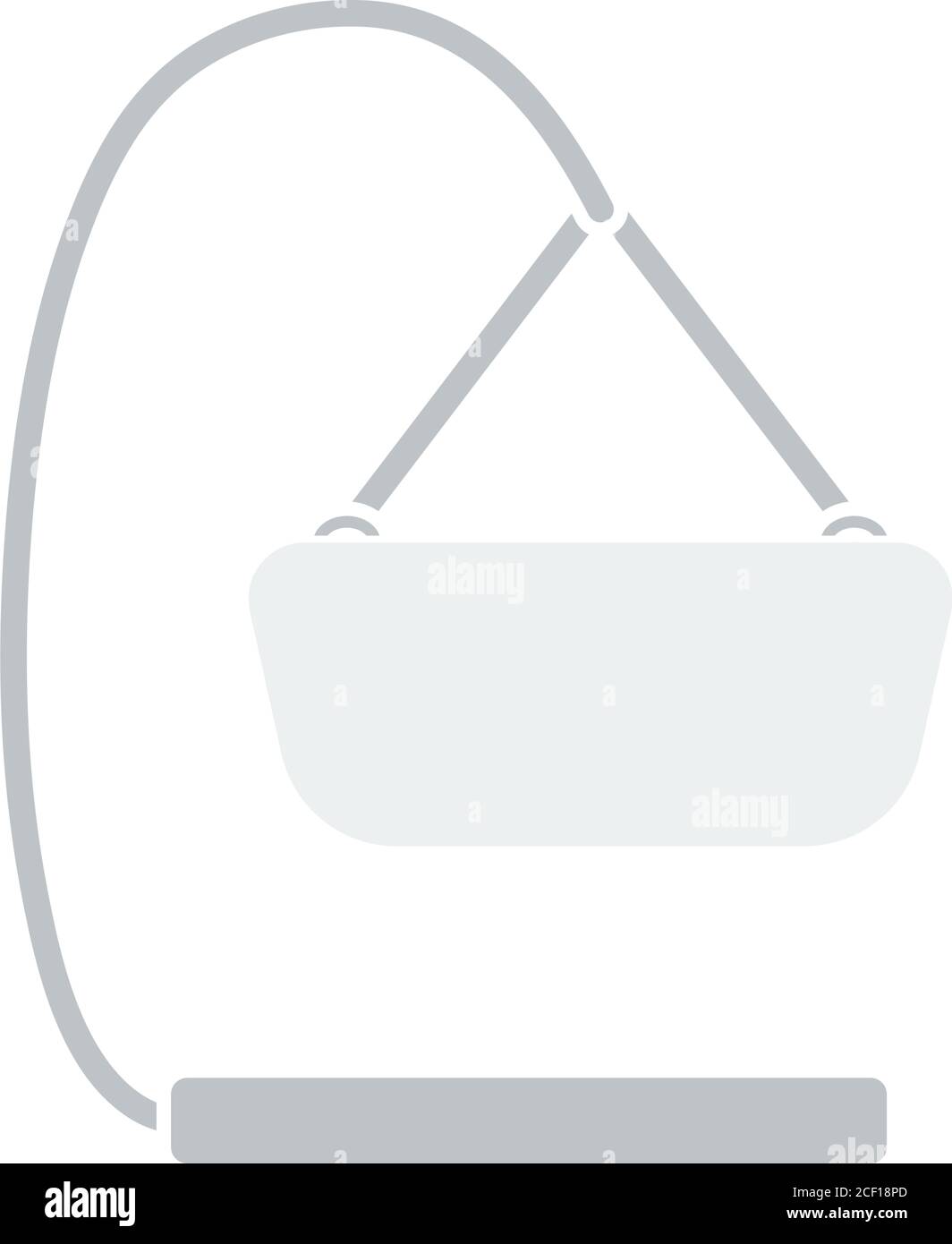 Baby Hanged Cradle Icon. Flat Color Design. Vector Illustration Stock ...