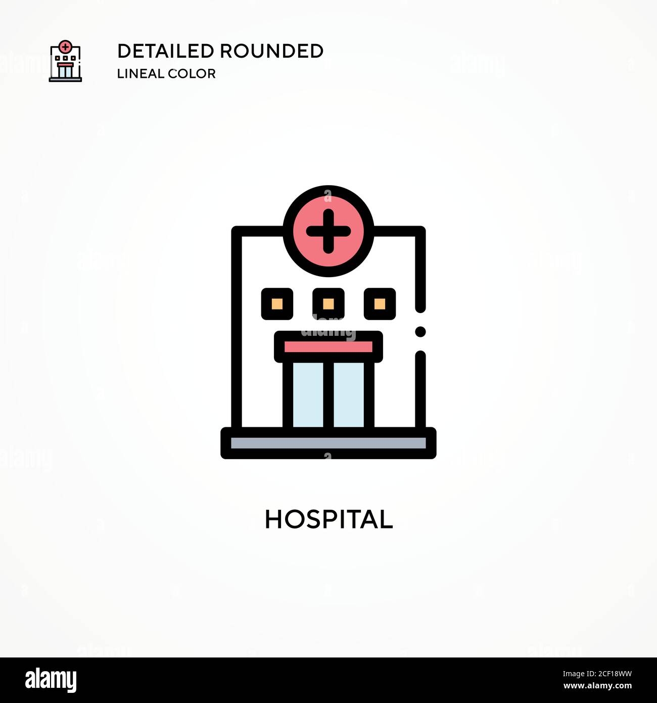 Hospital vector icon. Modern vector illustration concepts. Easy to edit ...