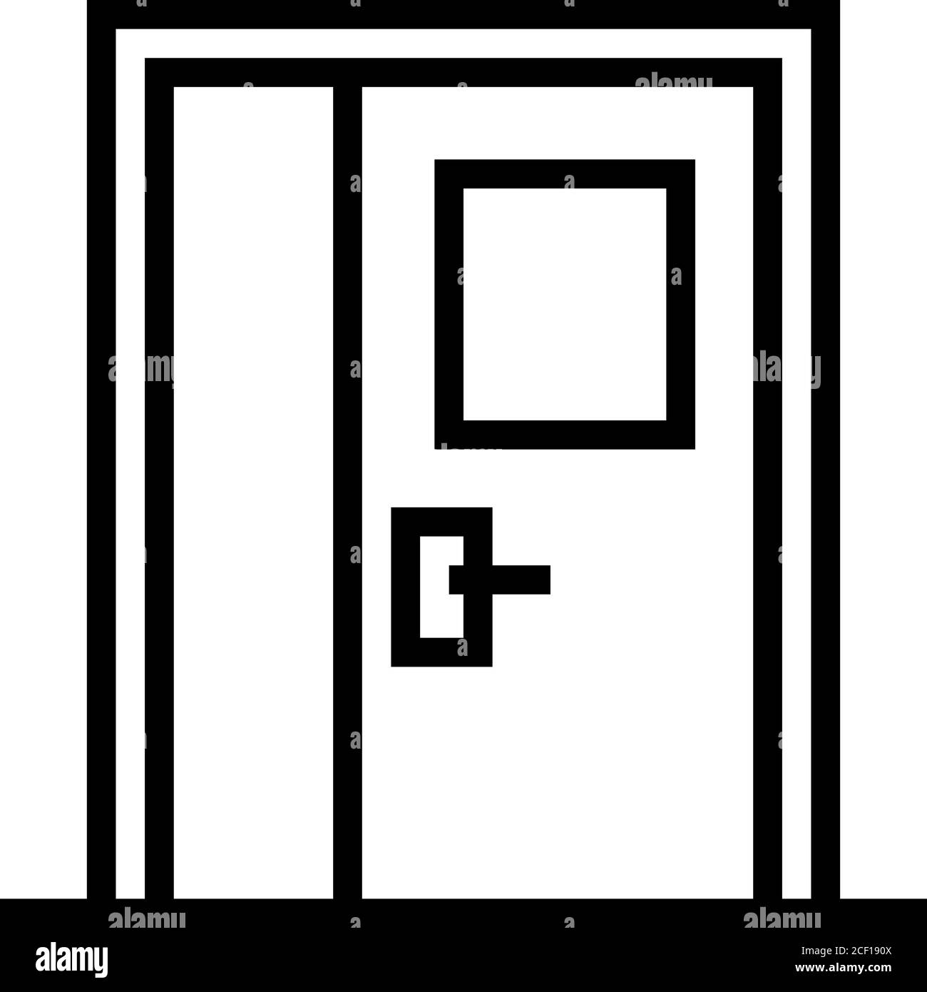 metallic door line icon vector illustration Stock Vector Image & Art ...