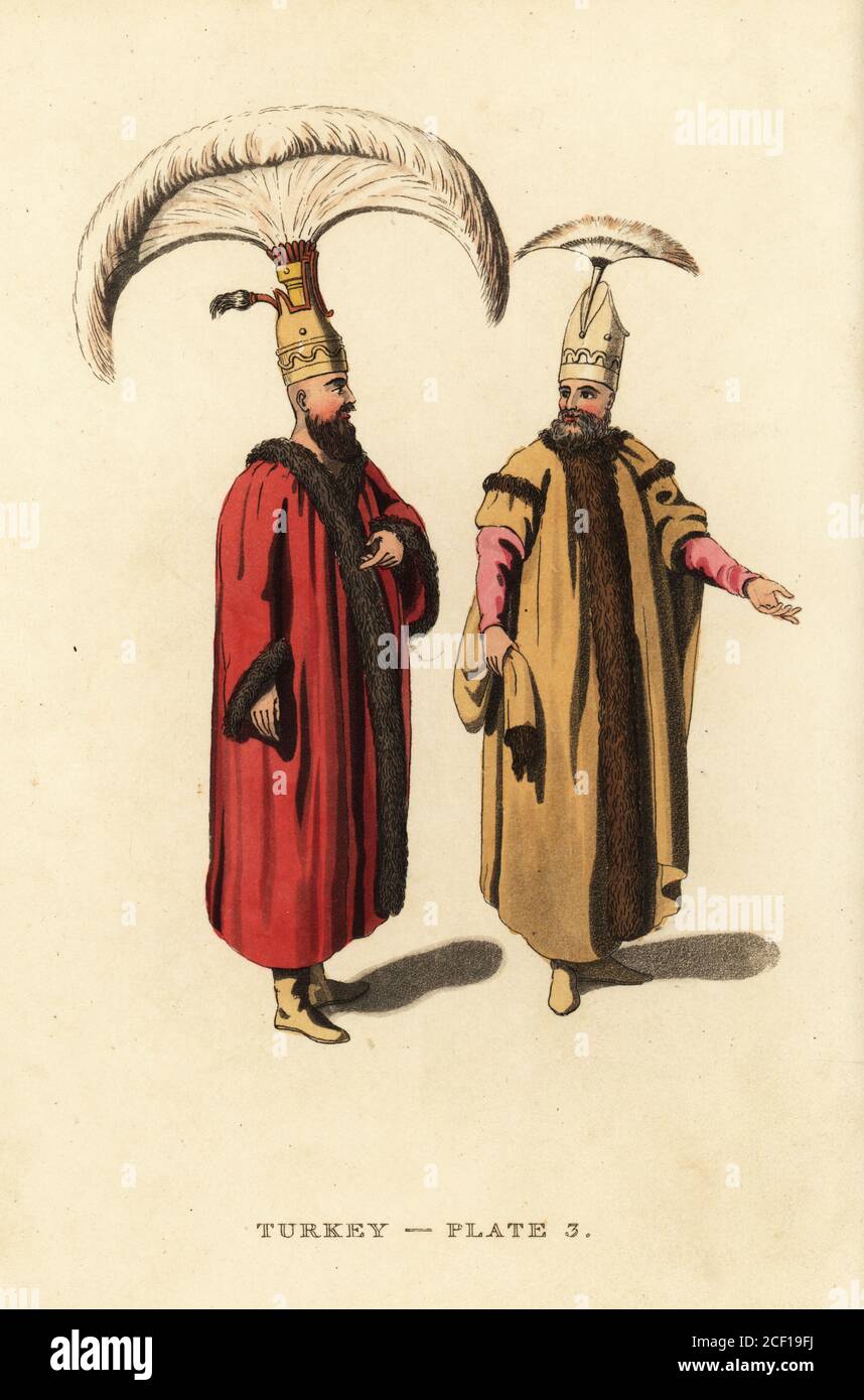 Capidji Bachi, Officers of the Grand Signior or Sultan in silk and fur ...