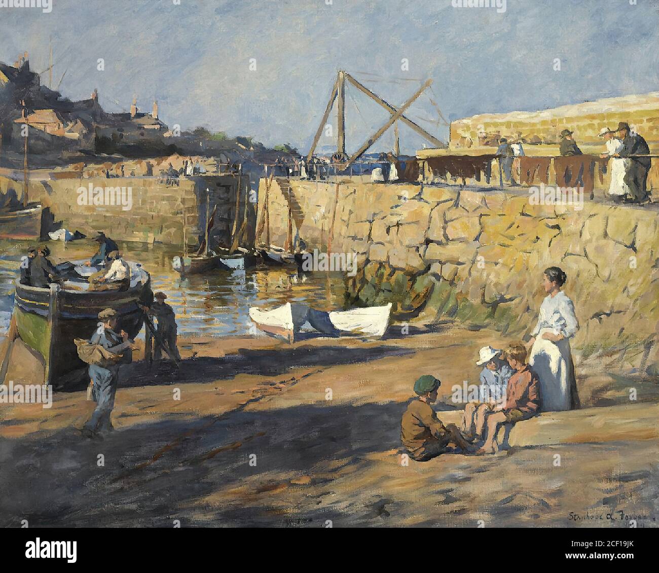 Forbes Stanhope Alexander - Low Tide at Mousehole - British School ...