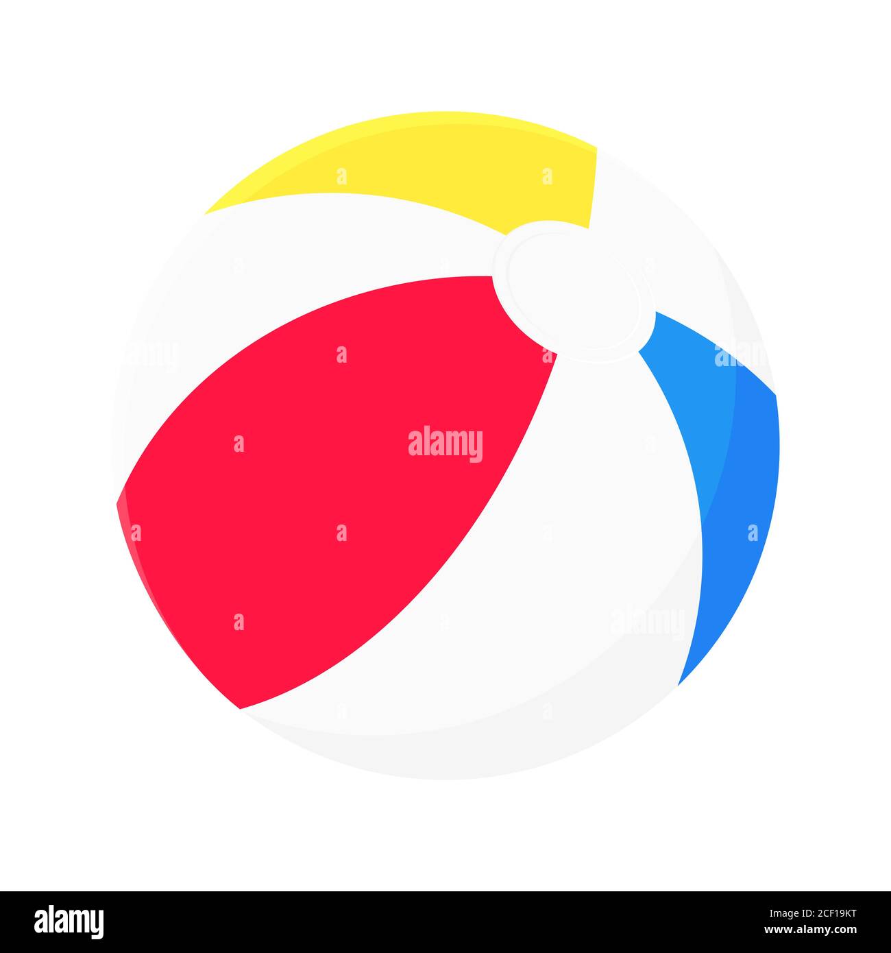 Inflatable beach ball flat style design vector illustration icon sign ...